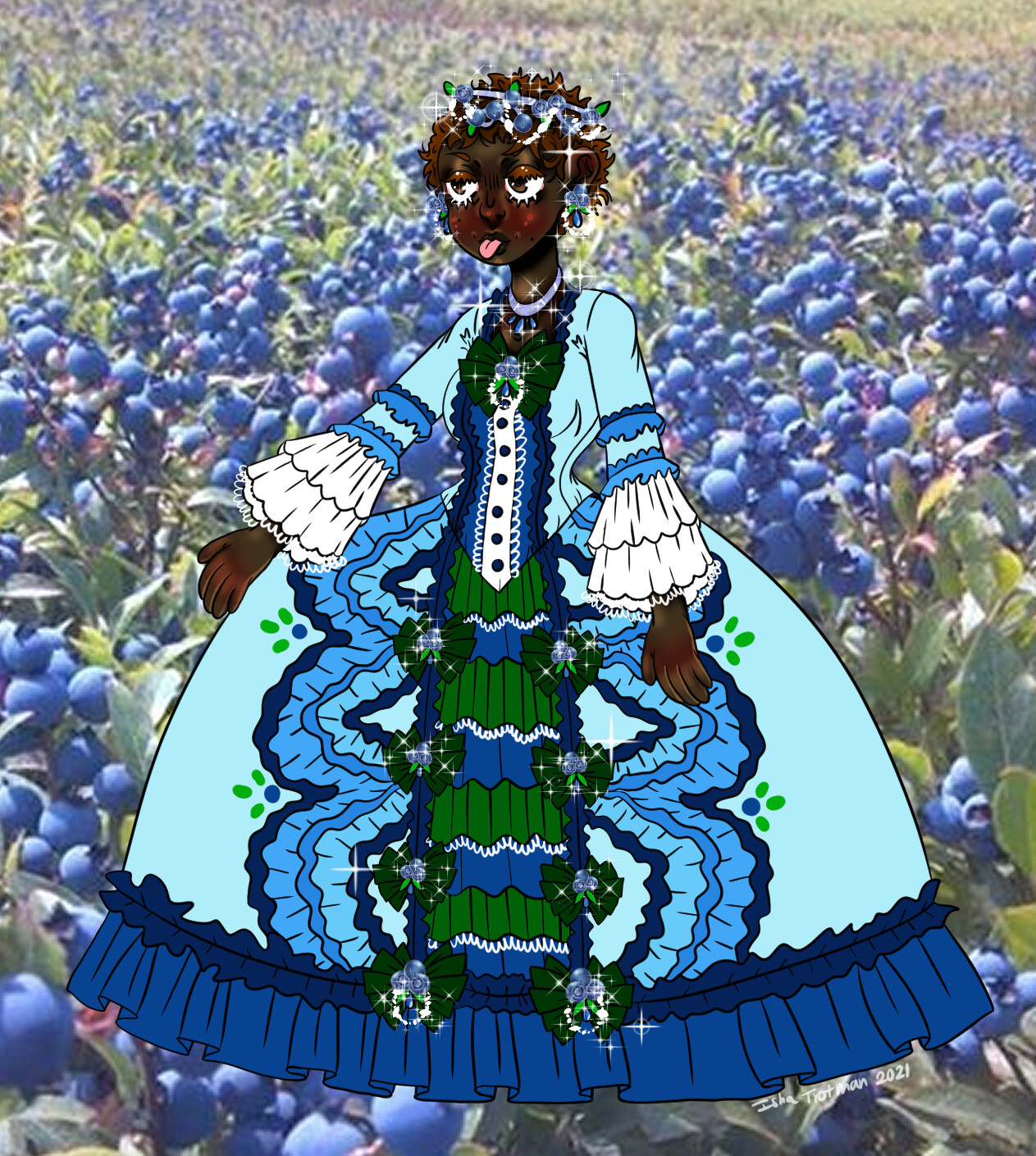 ArtStation - Blueberry rococo lady