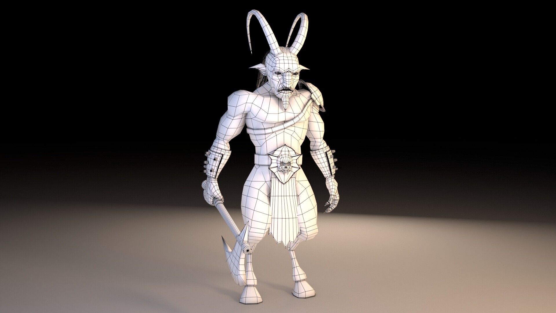 ArtStation - Satyr enemy modelling and texturizing
