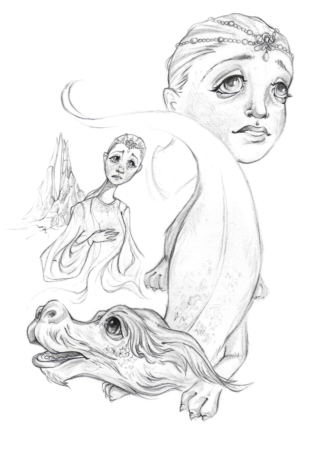 falcor the luck dragon coloring pages