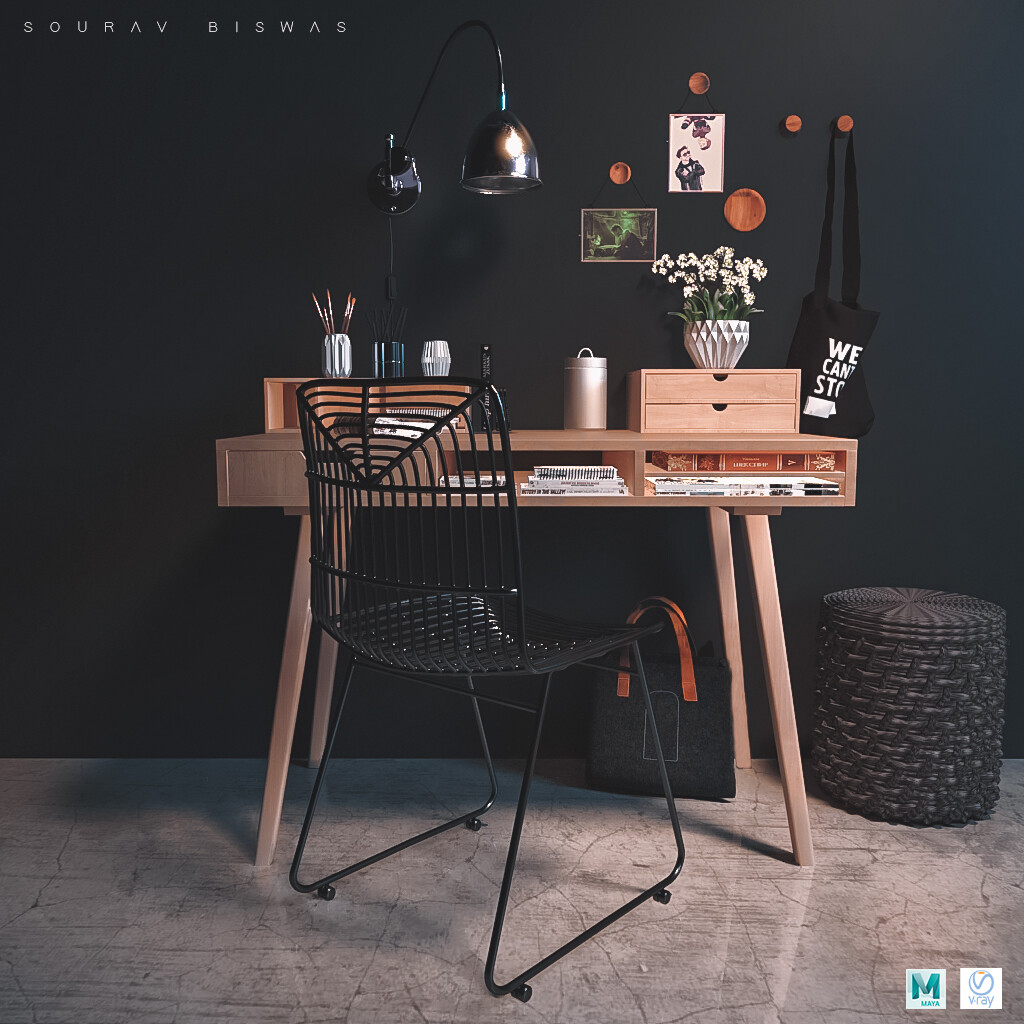 ArtStation - Study Table 3d Render
