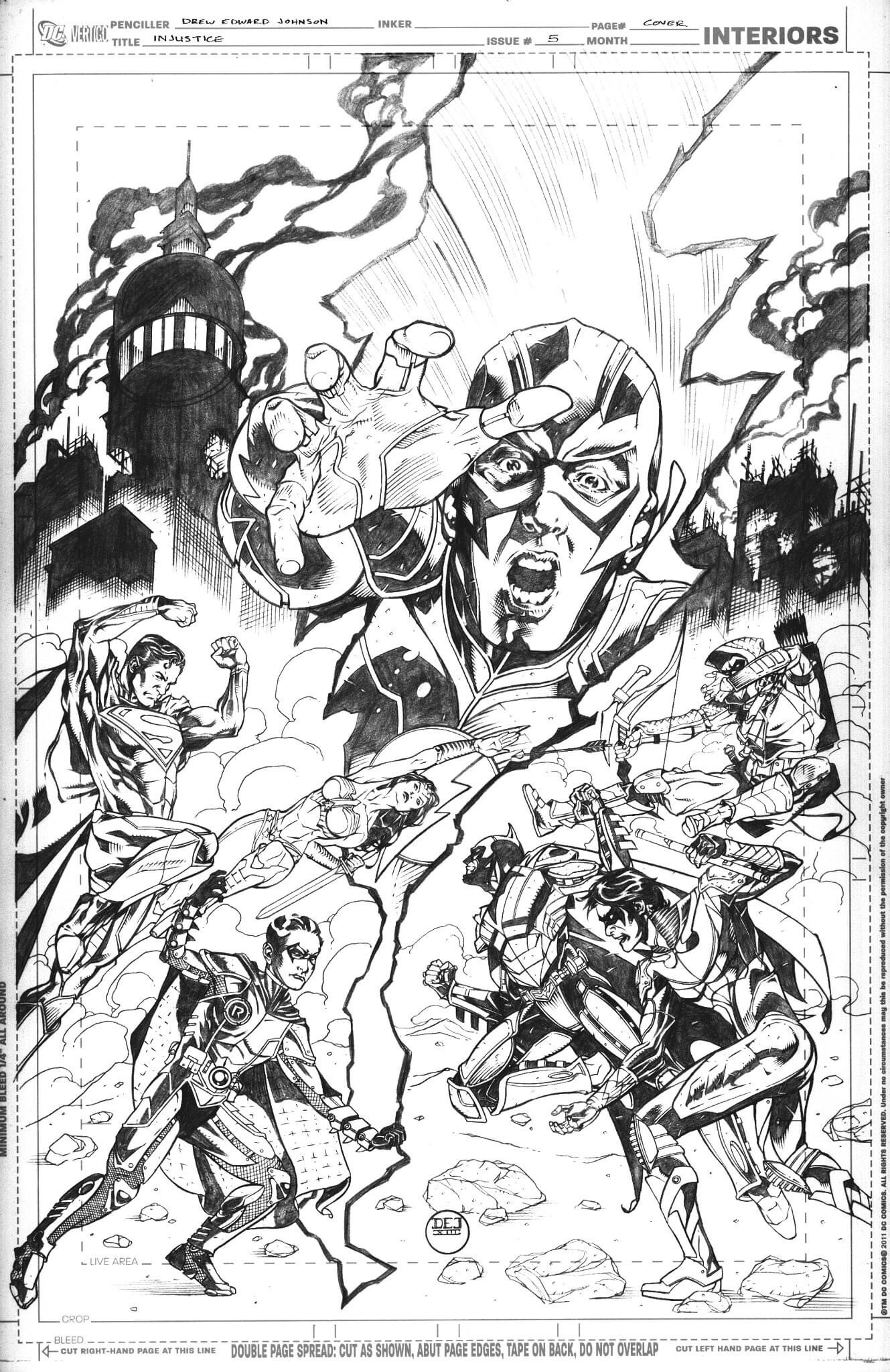 ArtStation - INJUSTICE #5 Cover (Pencil Ver.)