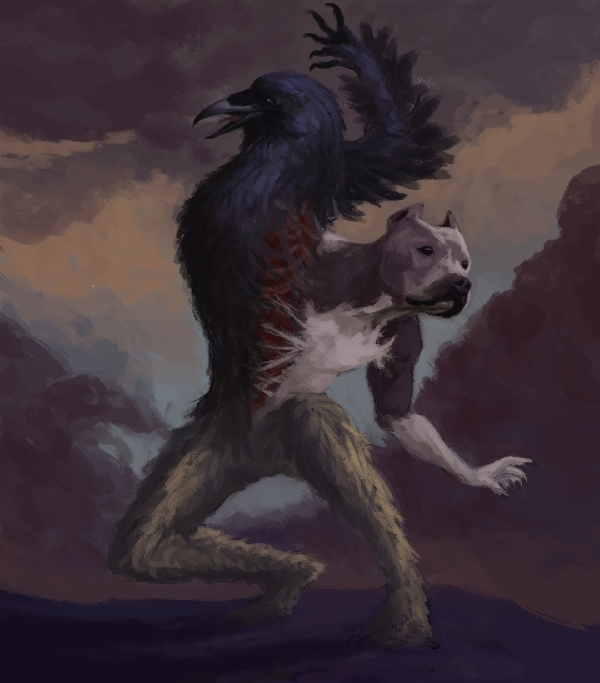 ArtStation - Crow dog man