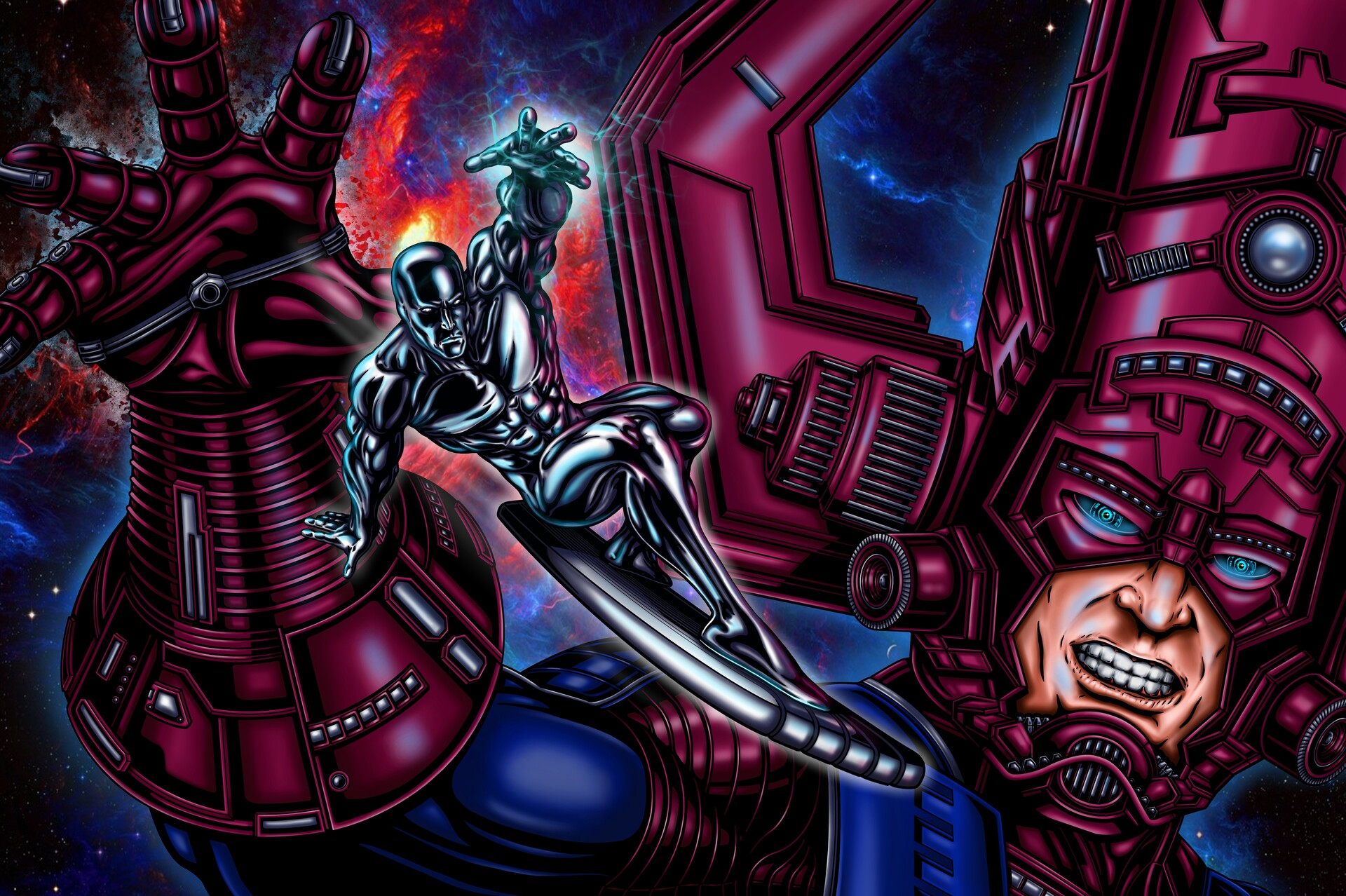 ArtStation - Silver Surfer and Galactus