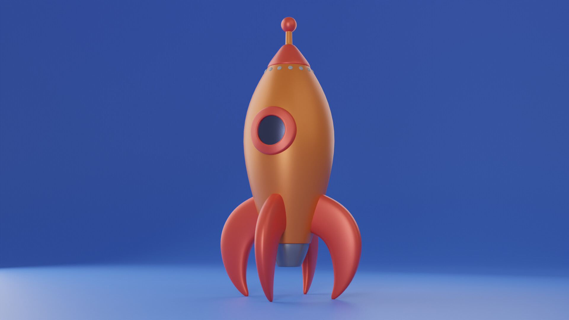 ArtStation - Cartoon-style space rocket
