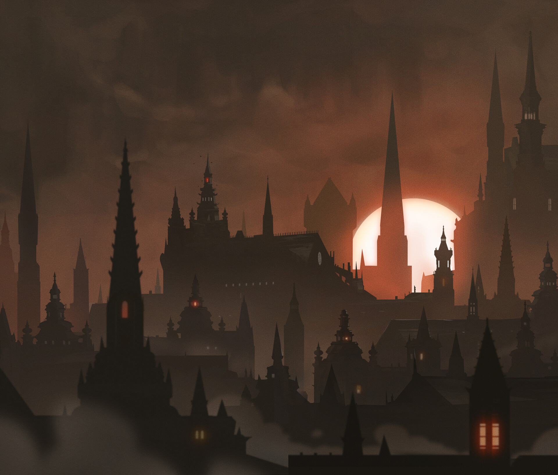 ArtStation - Yharnam Skyline