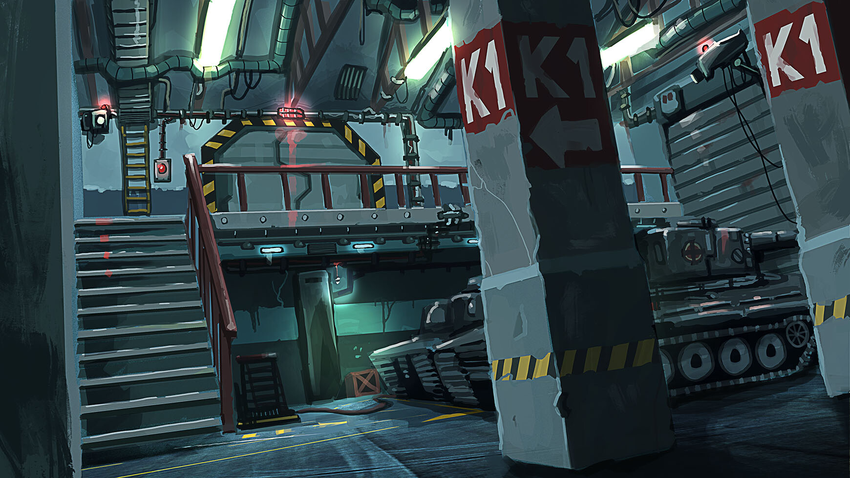 ArtStation - Tank hangar