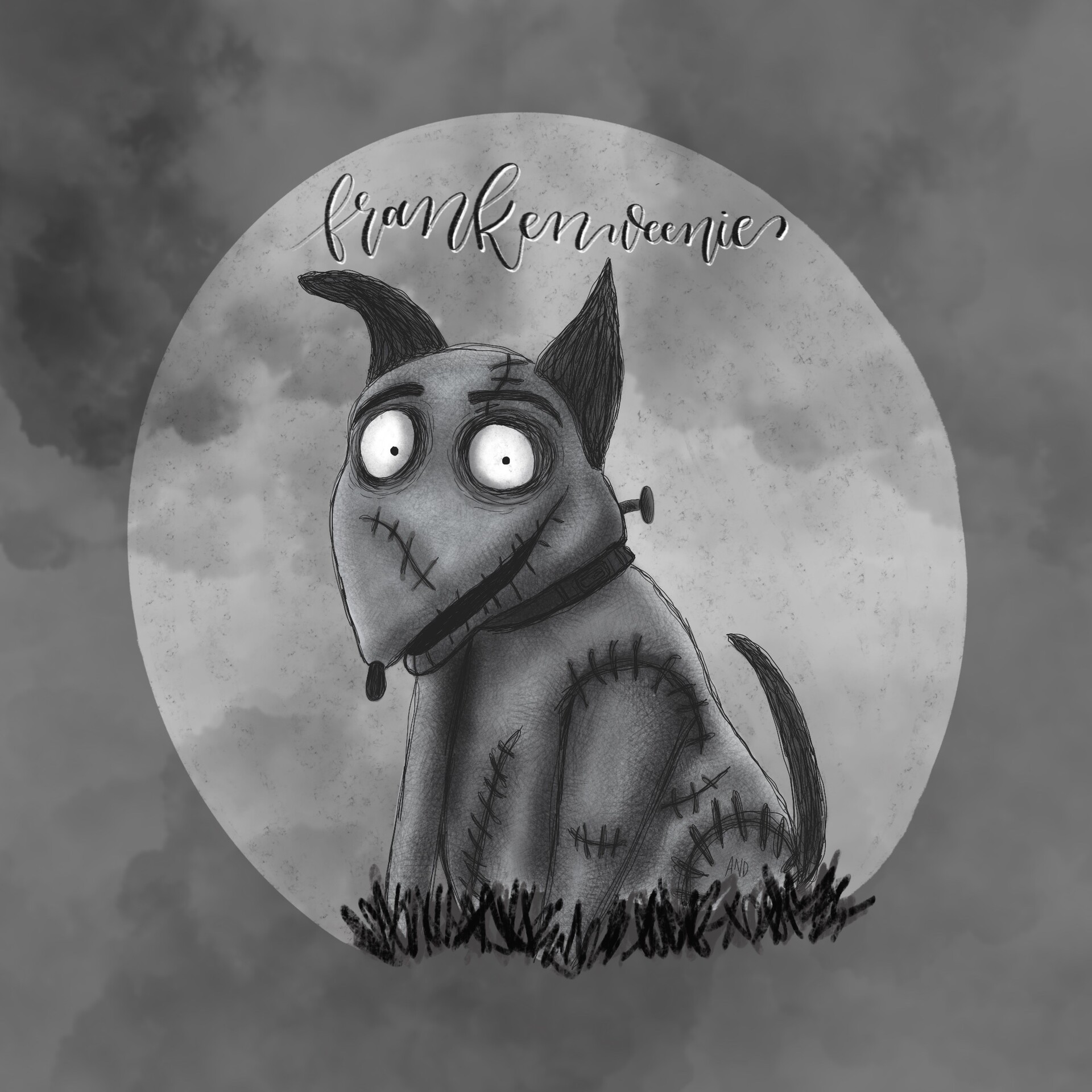 Frankenweenie Sparky Drawing