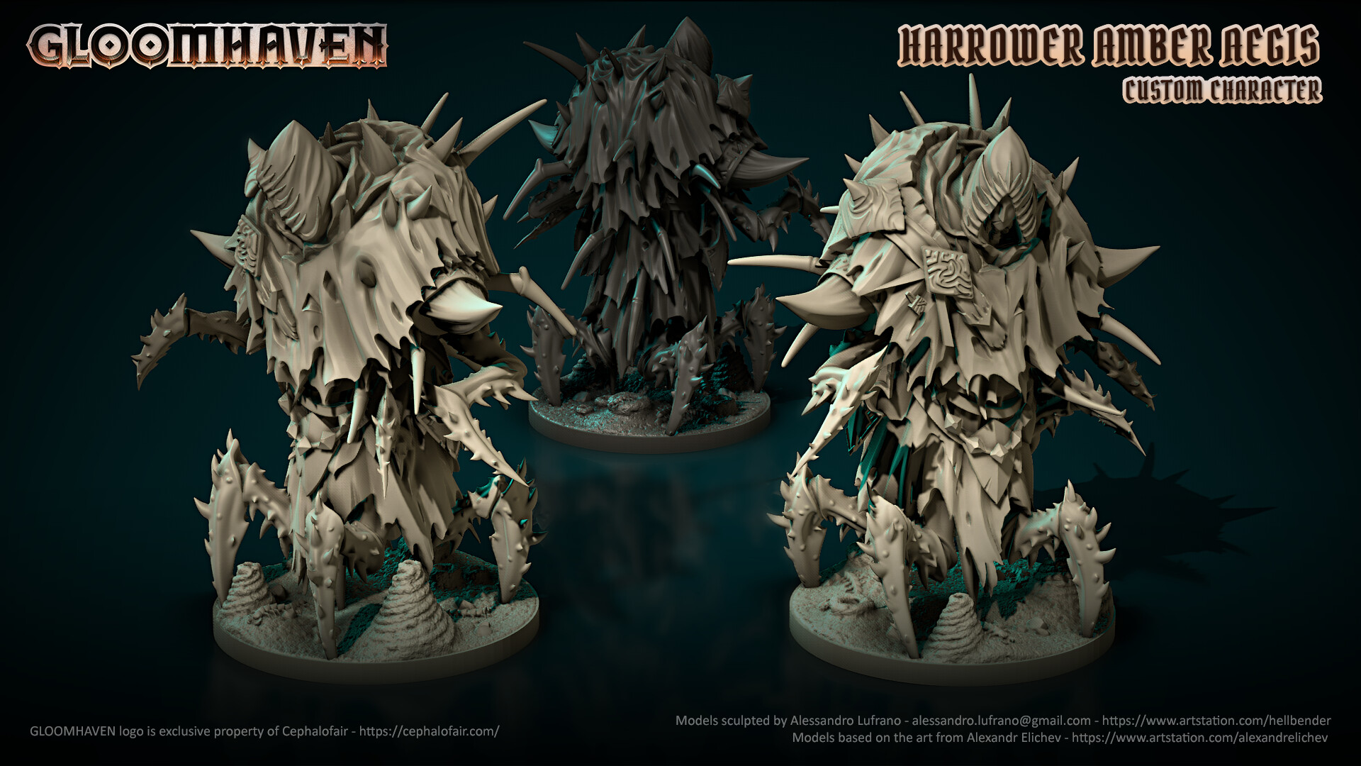 Alessandro Lufrano - Gloomhaven custom classes miniatures