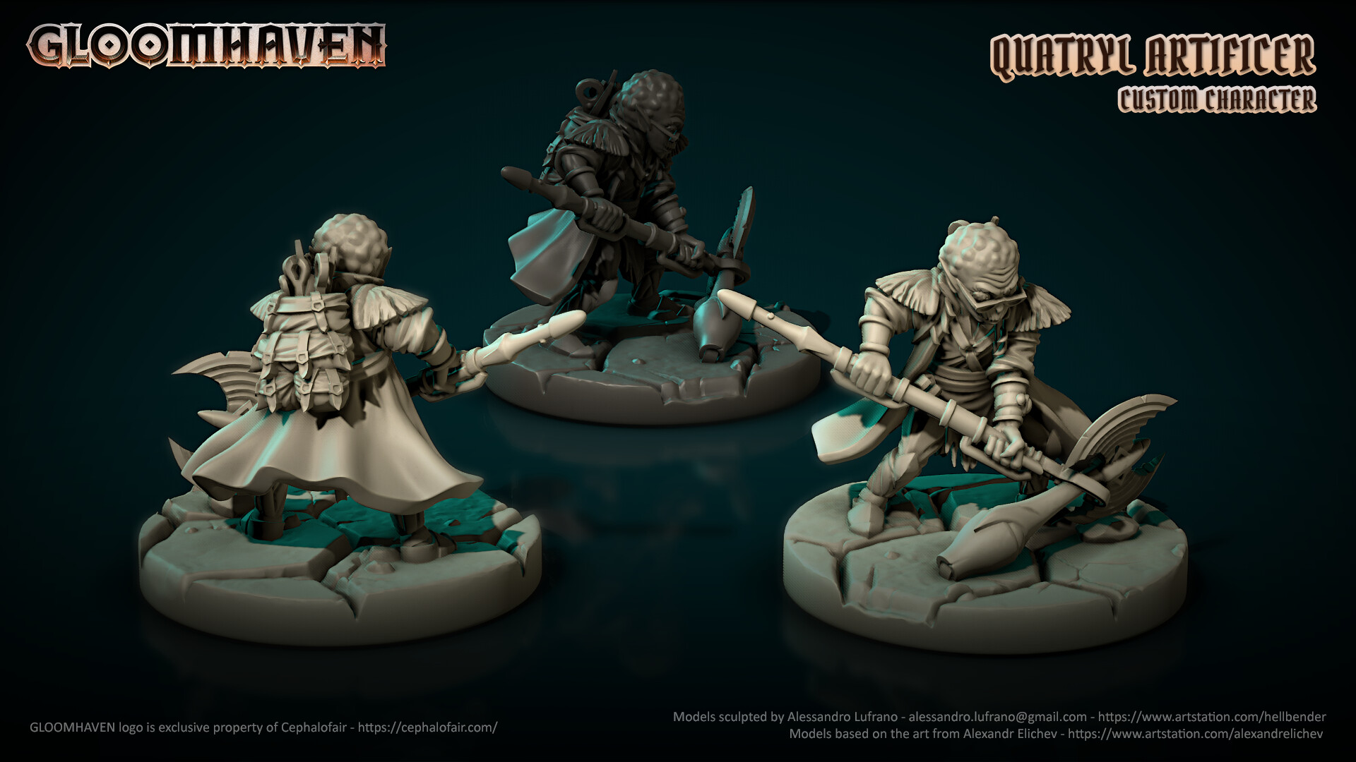 Alessandro Lufrano - Gloomhaven custom classes miniatures