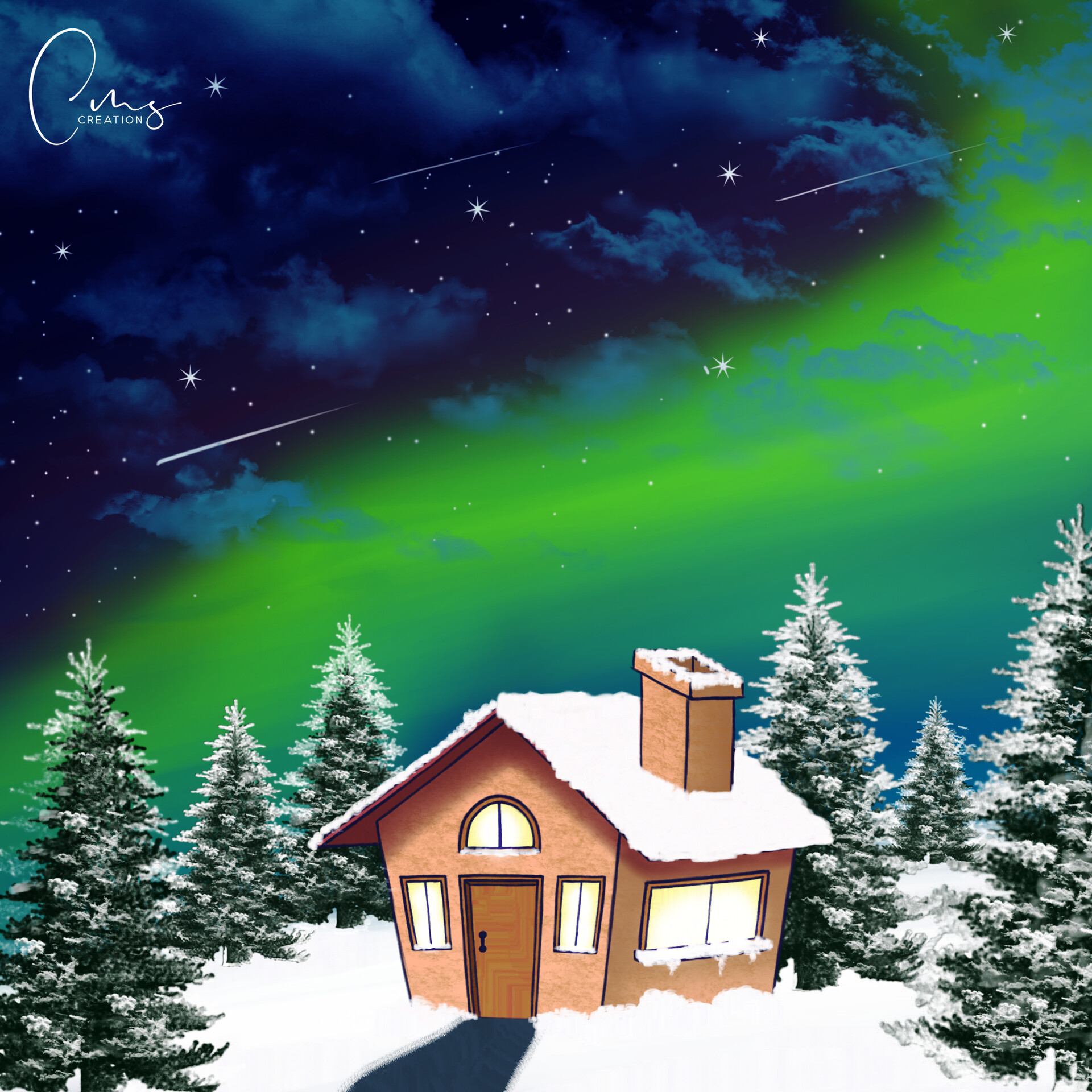 ArtStation - Illustration 1 - Snowy Land