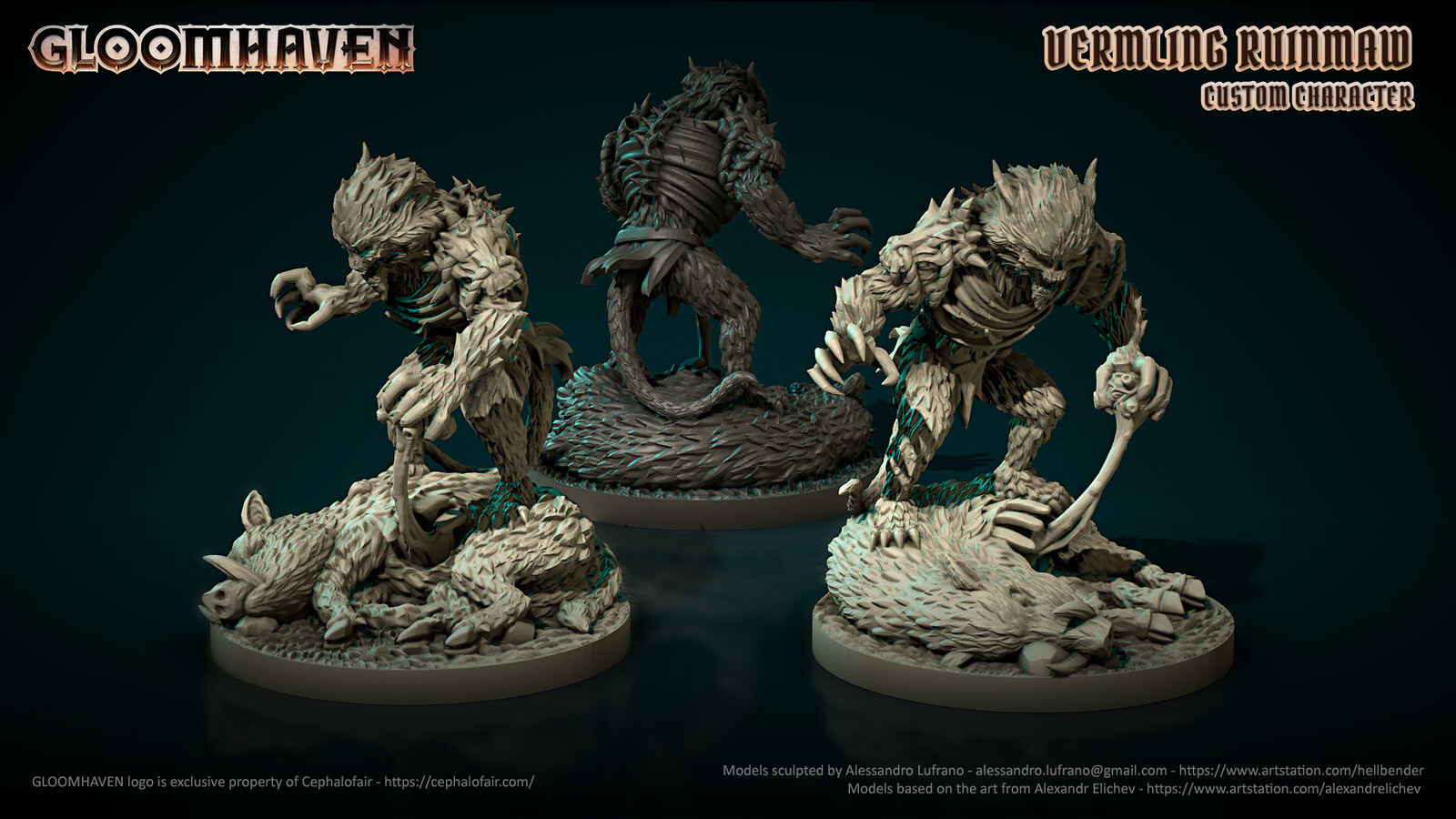 Alessandro Lufrano - Gloomhaven custom classes miniatures