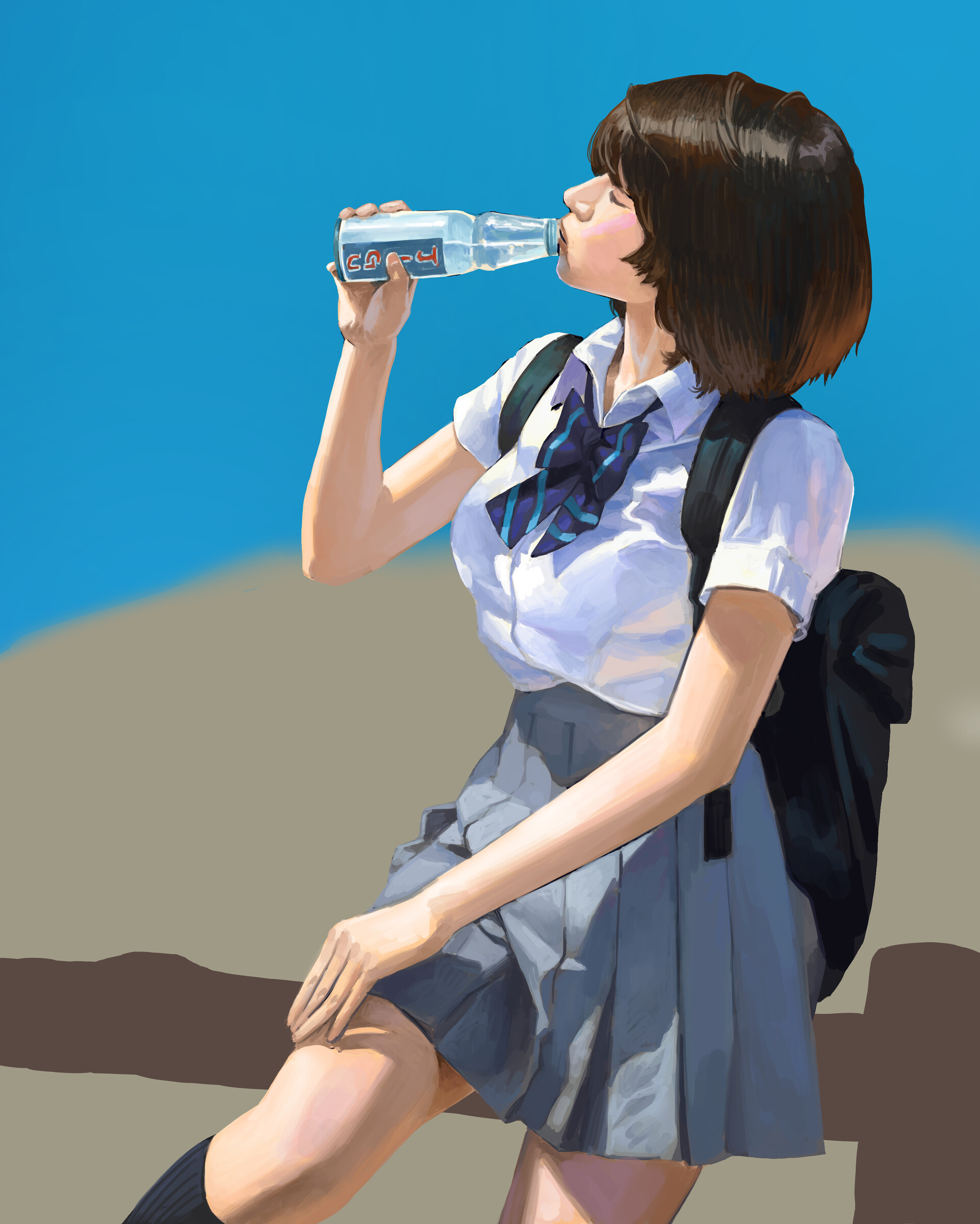 ArtStation - drink girl