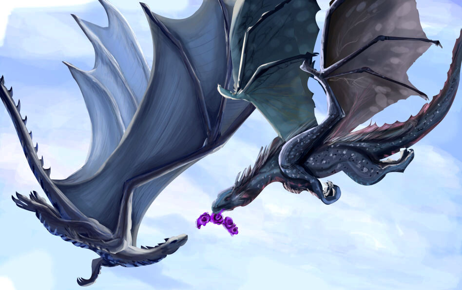 ArtStation - Dragons couple ️