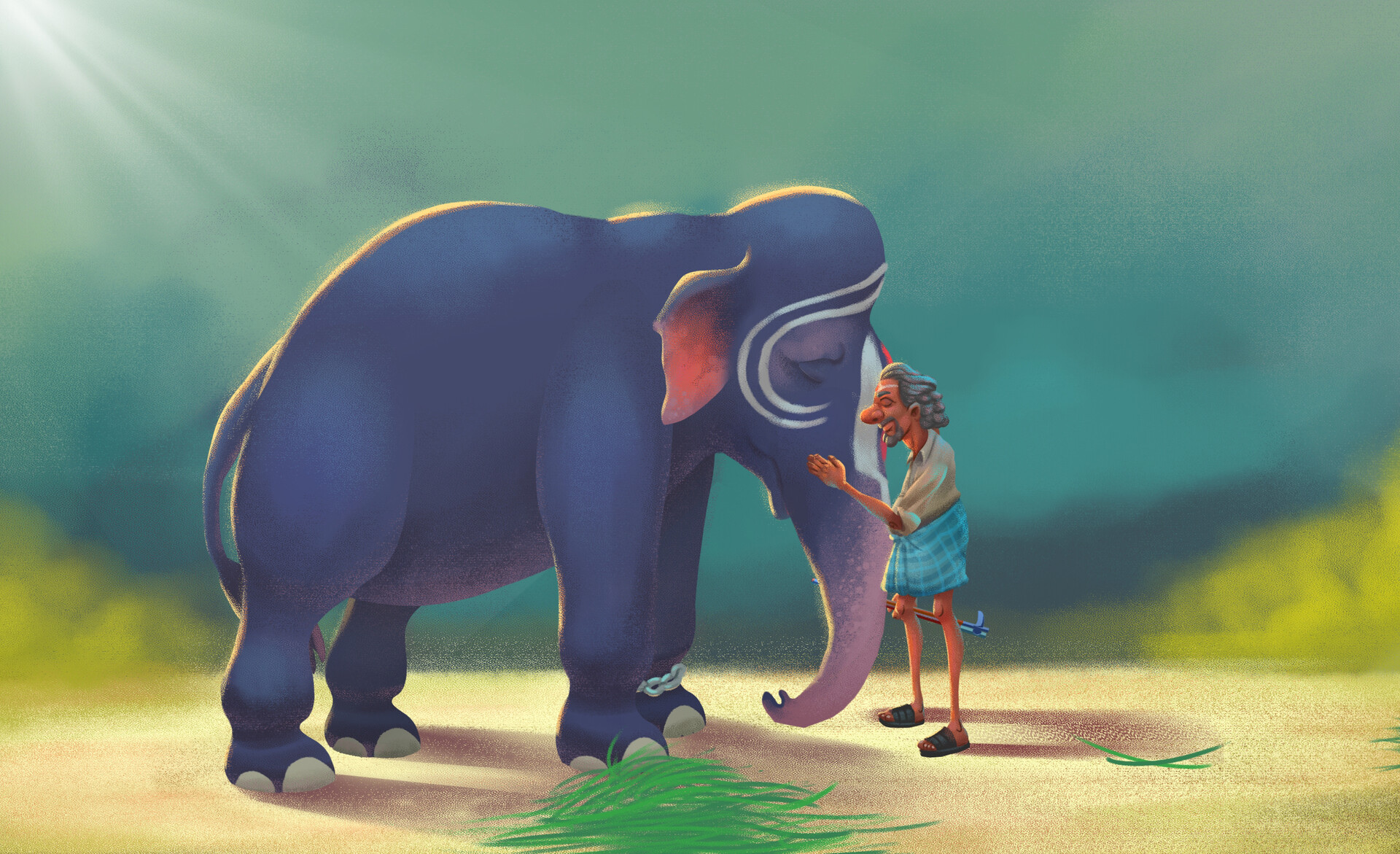 ArtStation - Elephant and its mahout