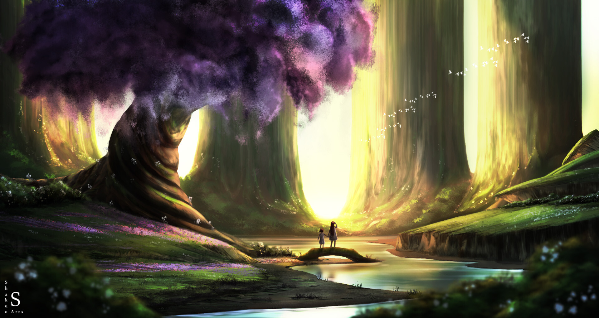 ArtStation - Sunset Forest