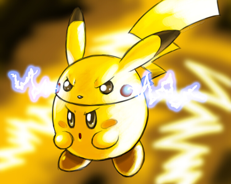 how to draw kirby and pikachu