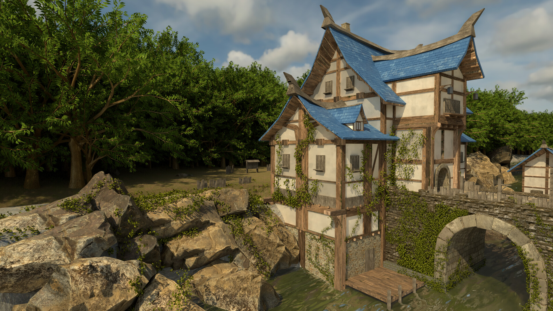 ArtStation - Bridge Building Model