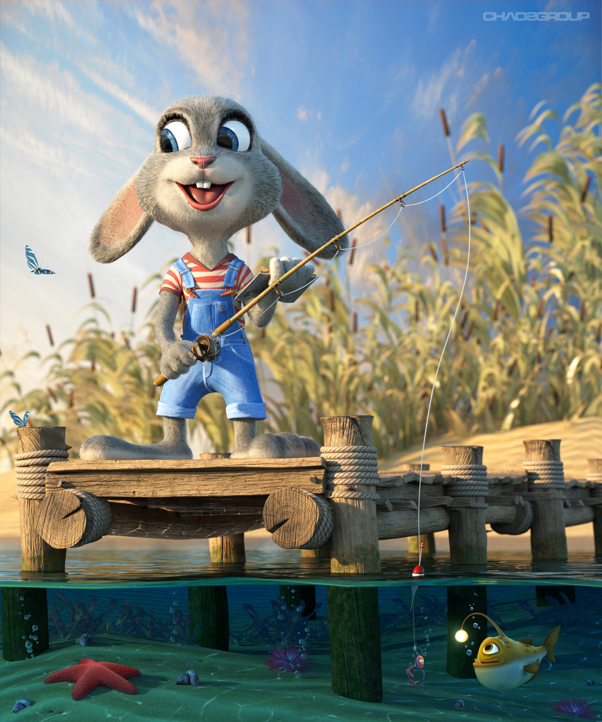 ArtStation - Bunny Fishing