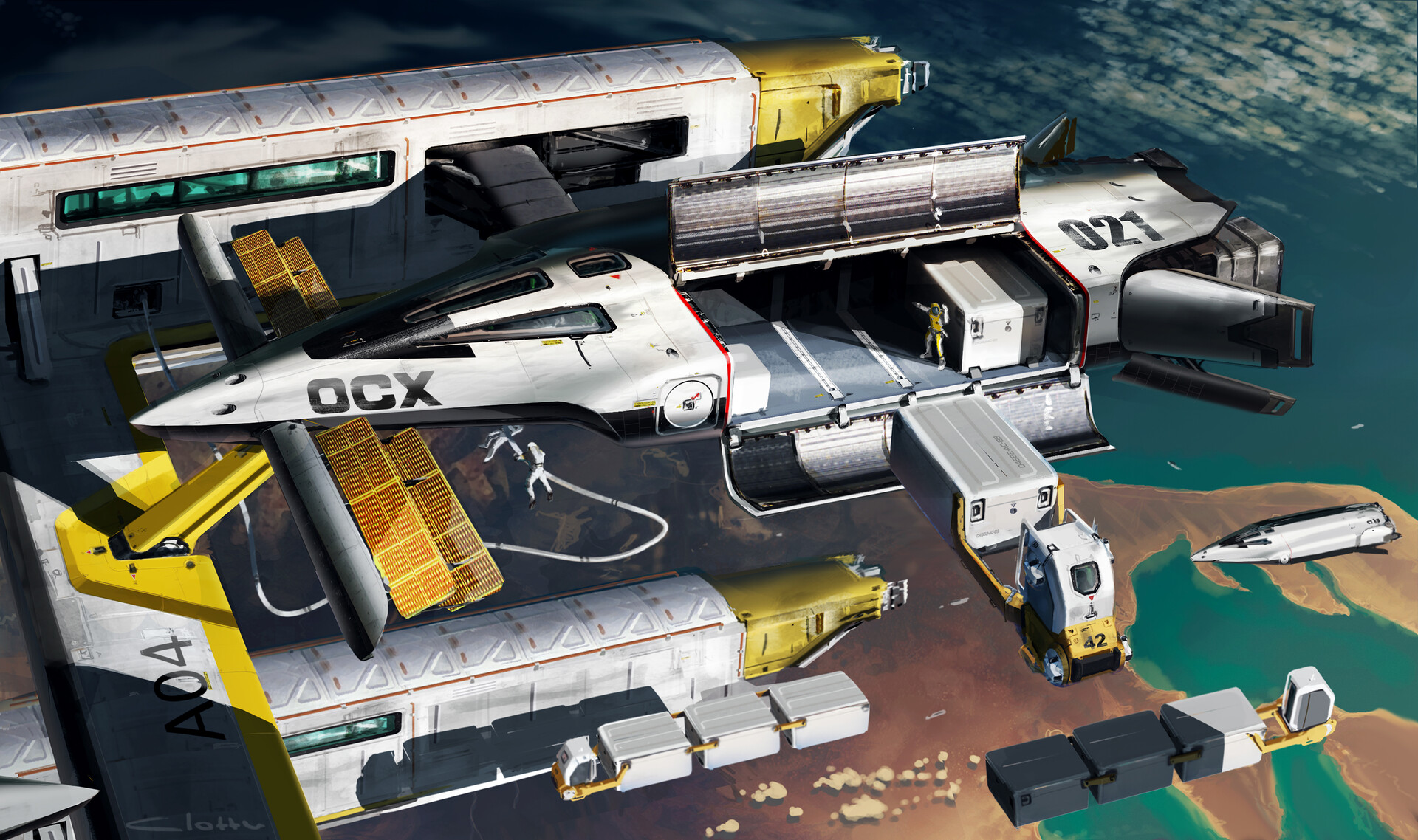 ArtStation - Orbital Cargo Express