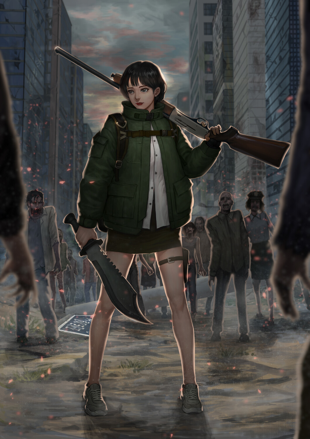 Anime Zombie Apocalypse Survivor