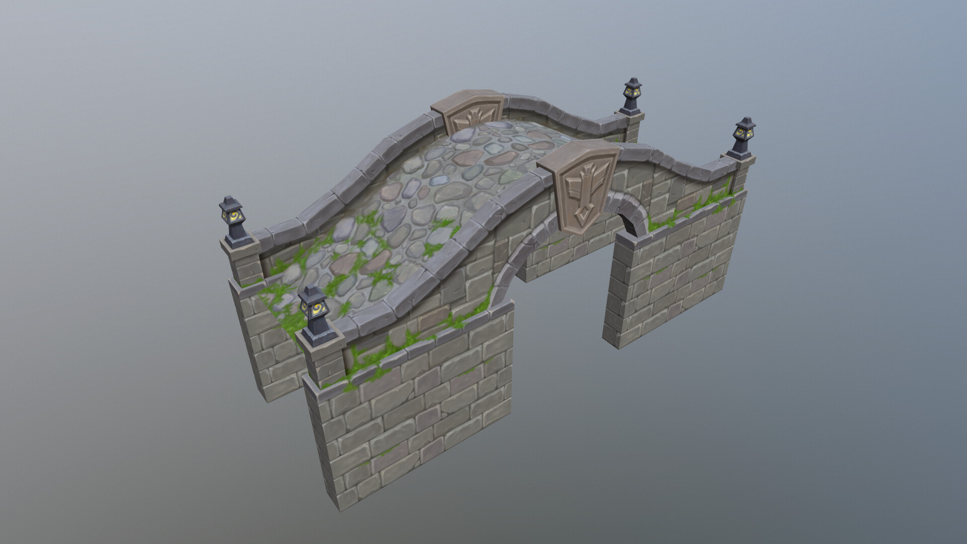 ArtStation - handpainted stonebridge