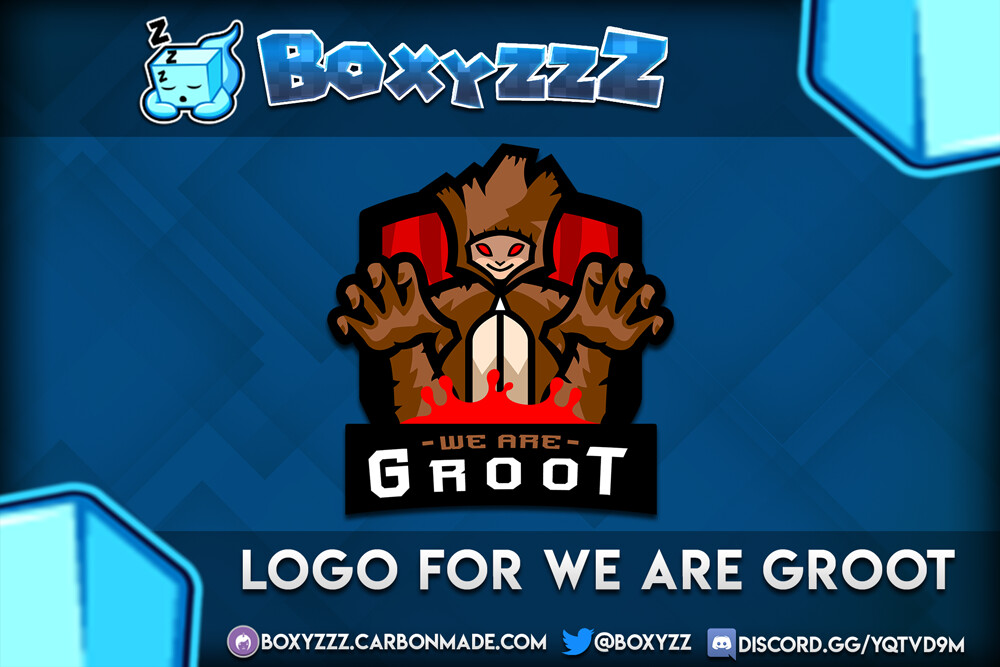 ArtStation - We Are Groot Mascot Logo