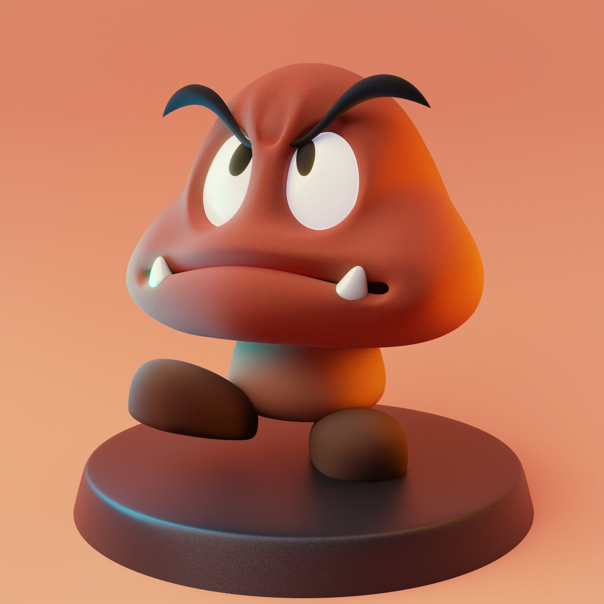 ArtStation - Goombas figurine from Mario's games