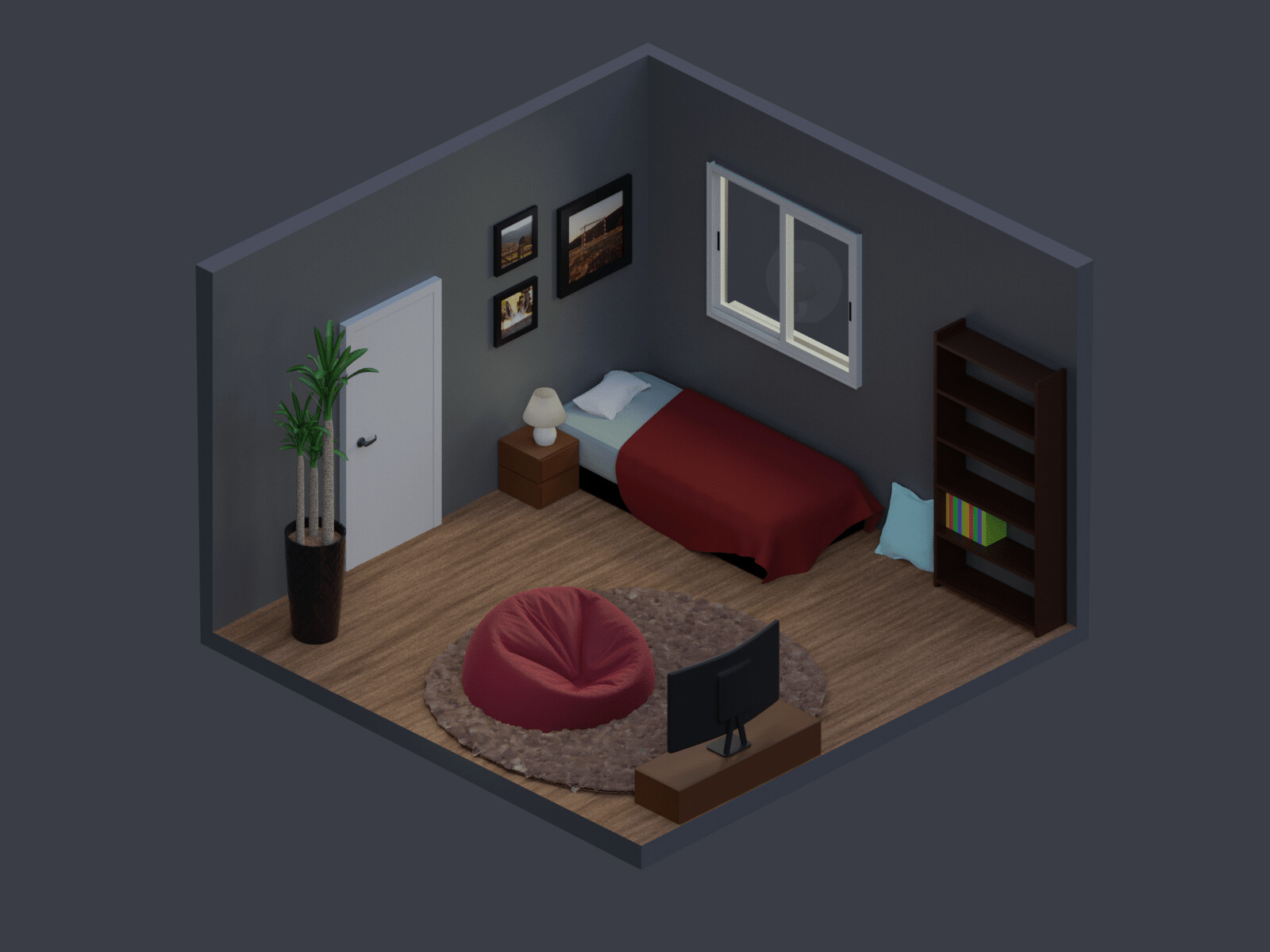 ArtStation - Isometric 3D room