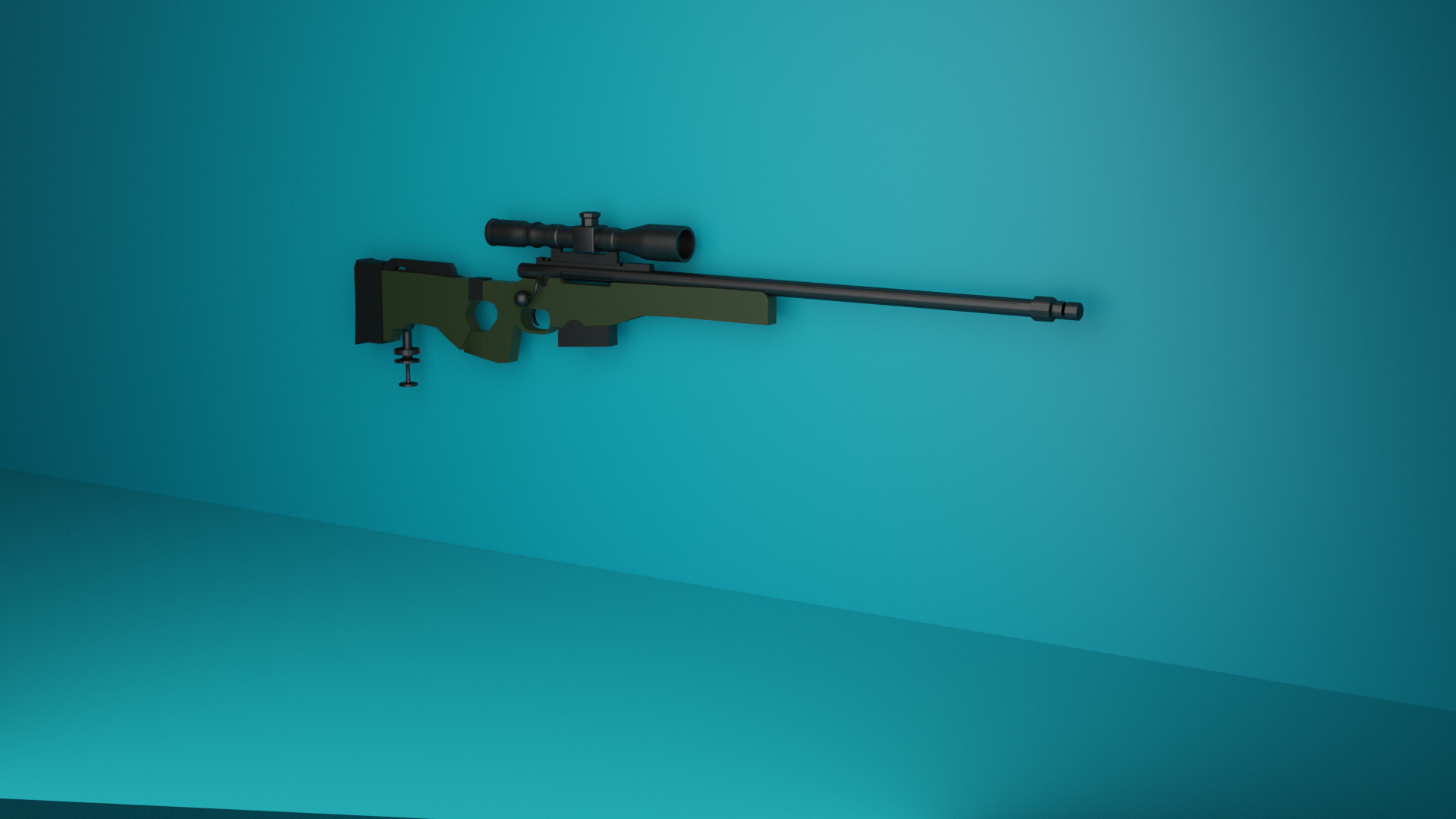 ArtStation - Low Poly Sniper Rifle