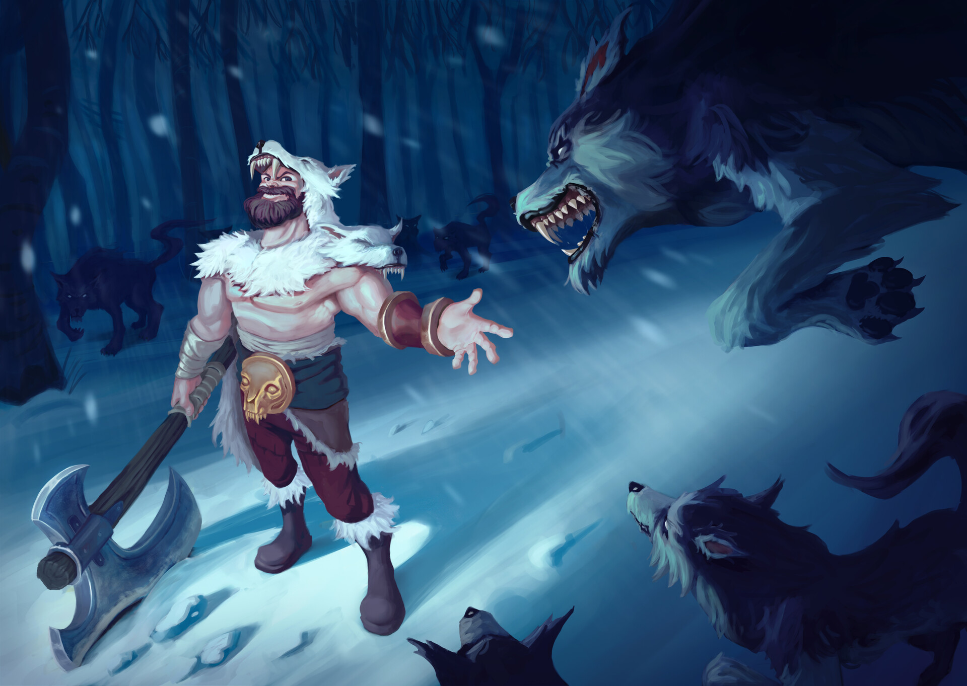ArtStation - barbarian in the snow