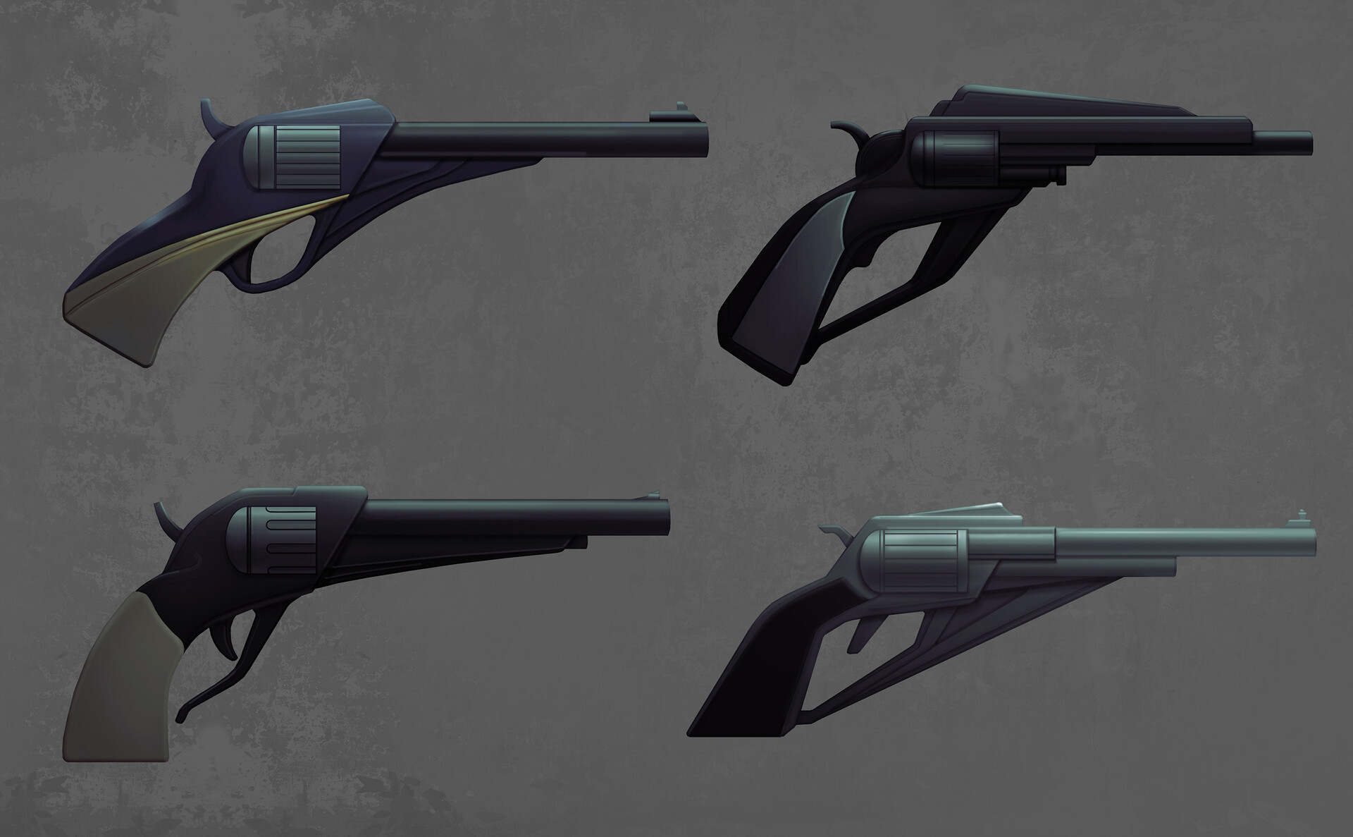ArtStation - Revolvers concept sketches