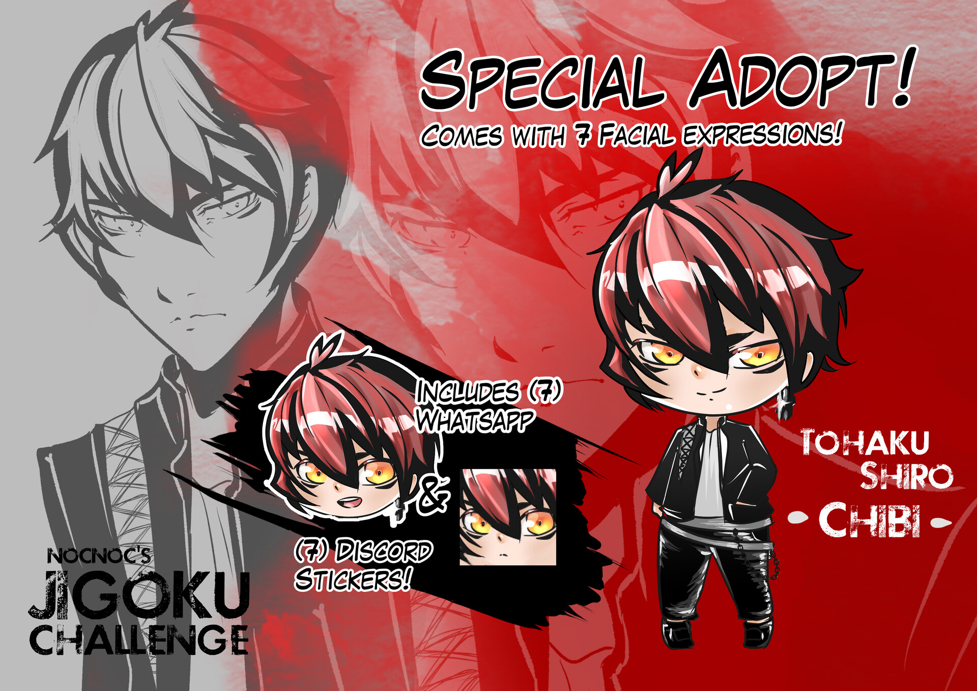 ArtStation - Tohaku Shiro Chibi - Adoptable by Auction-