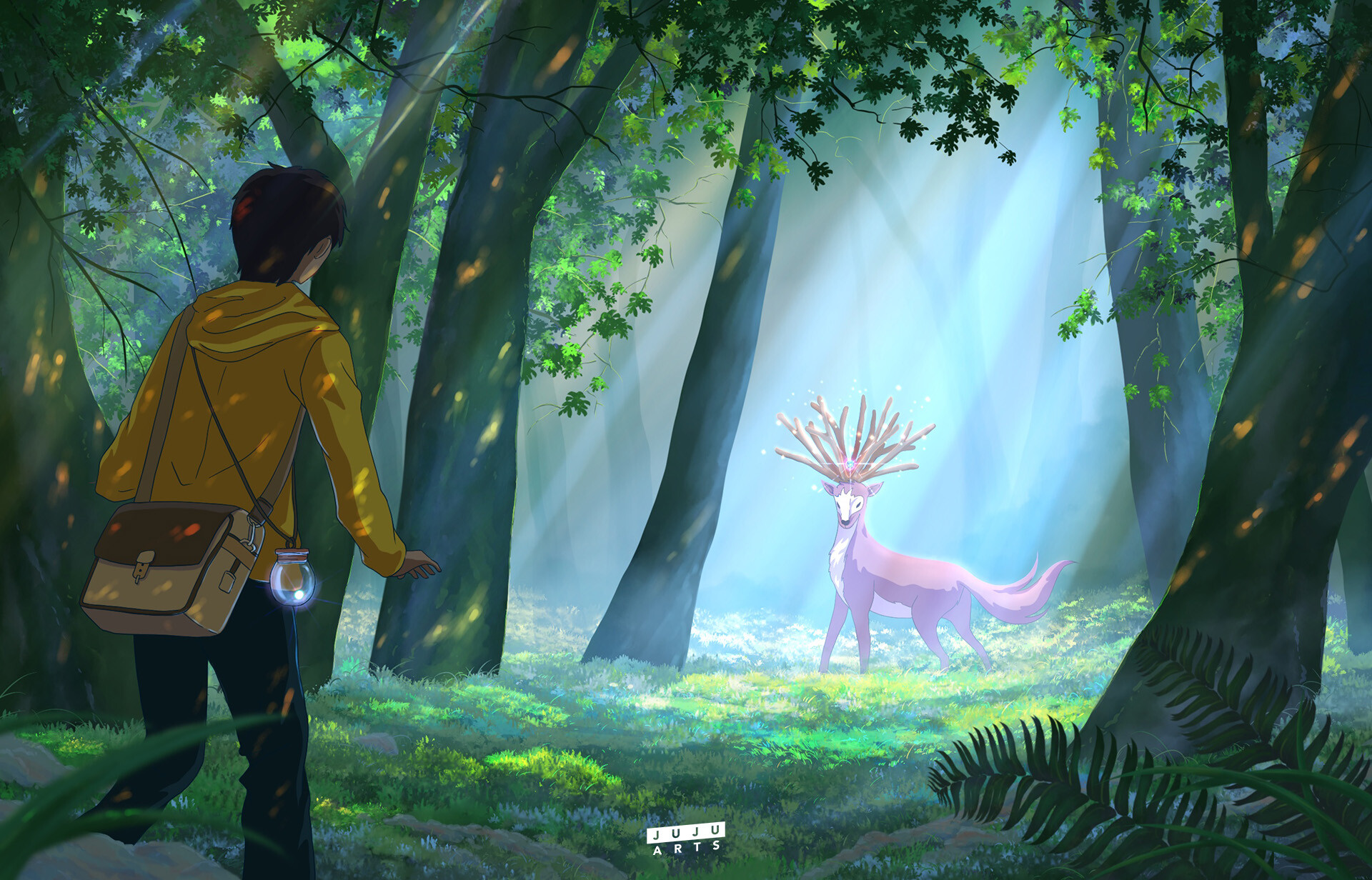 ArtStation - Encounter with the deer god