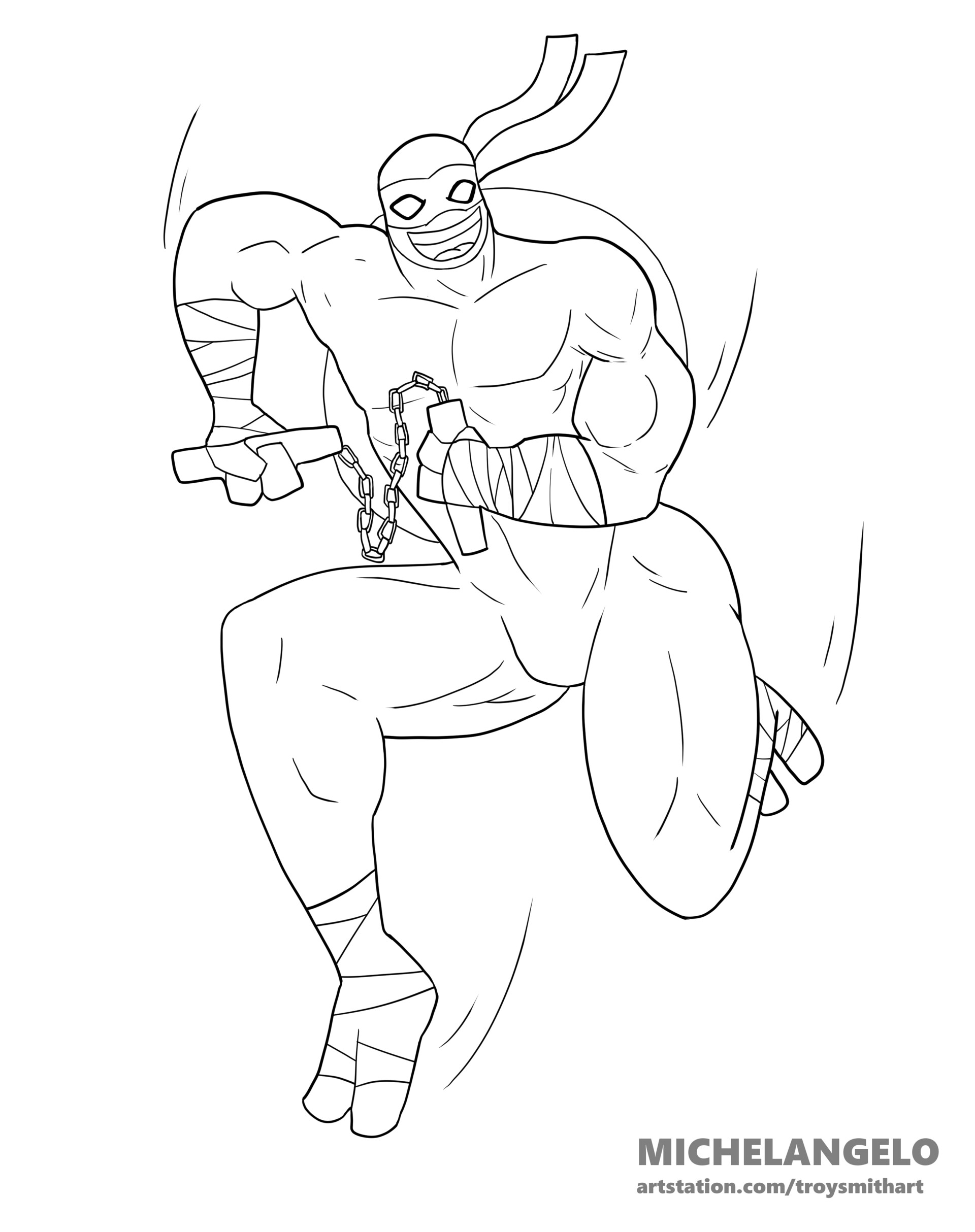 mikey coloring pages tmnt