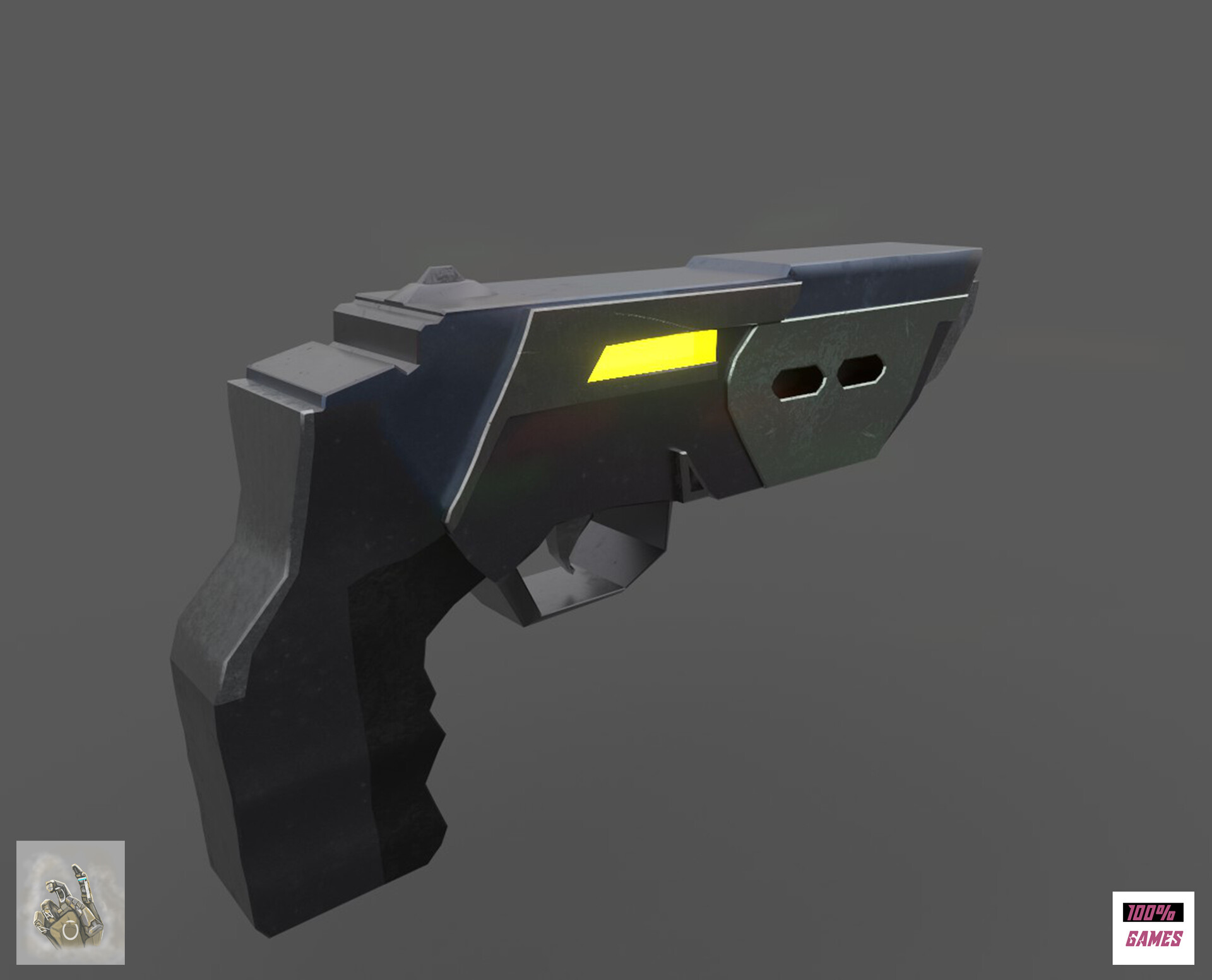 ArtStation - Cyber Blaster - basic hand gun