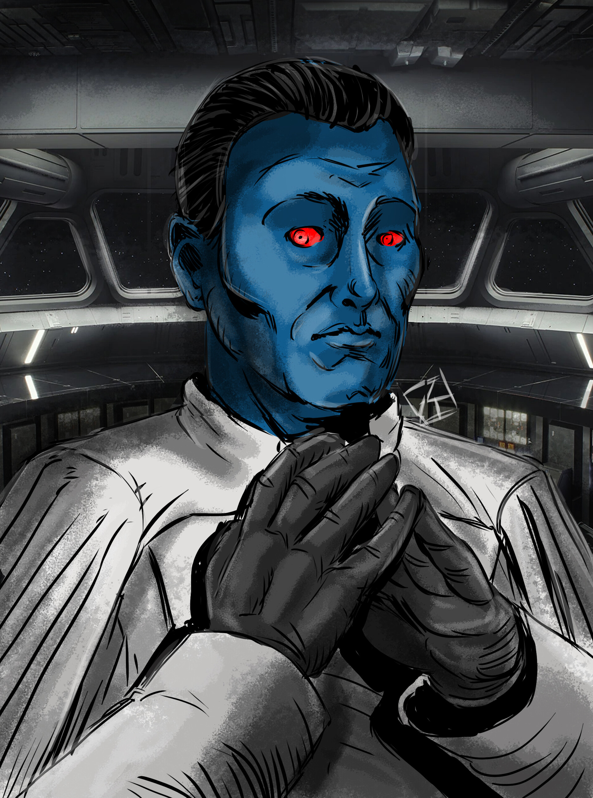 ArtStation - Grand Admiral Thrawn artwork