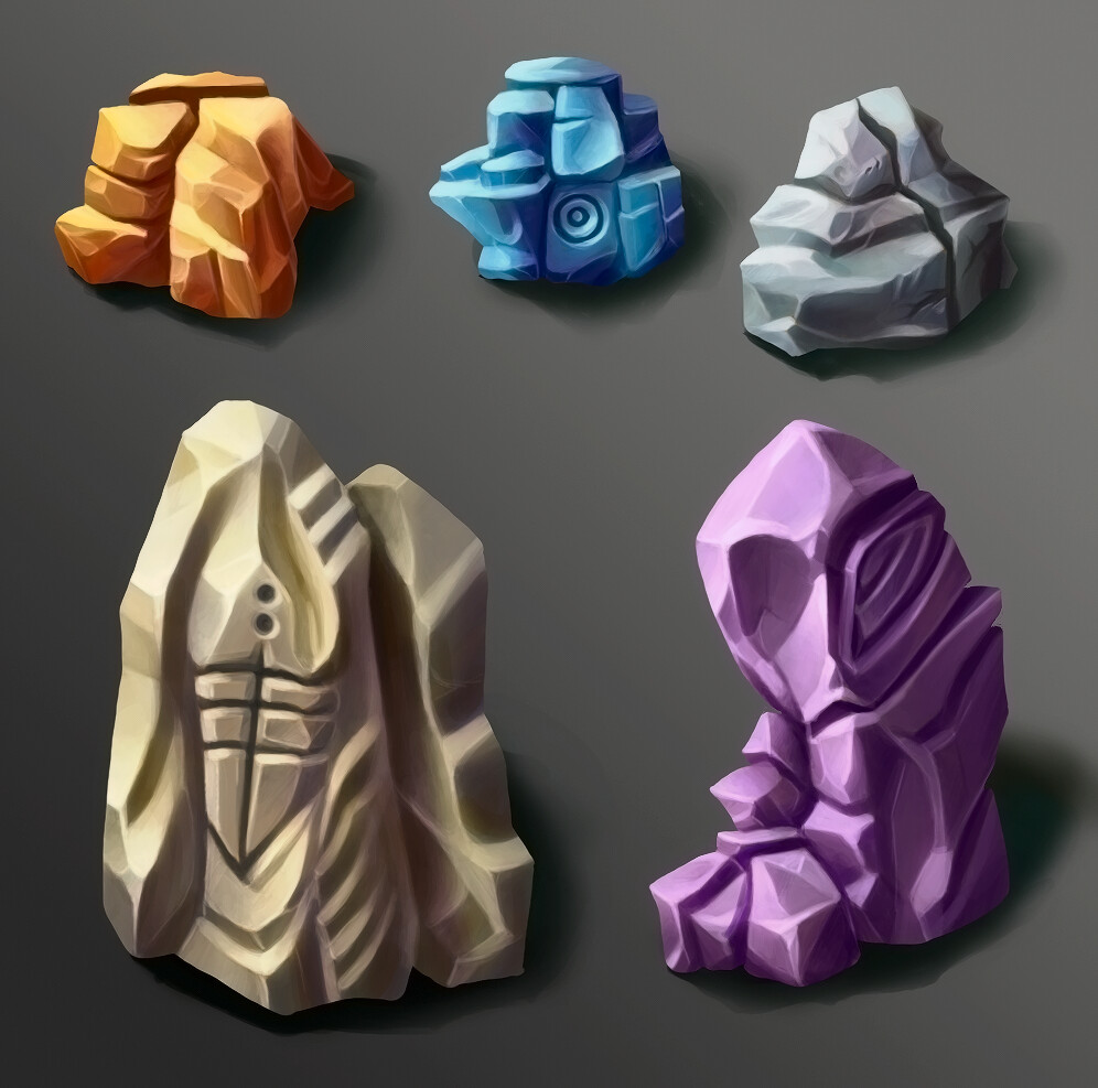 ArtStation - Stylized rock pack