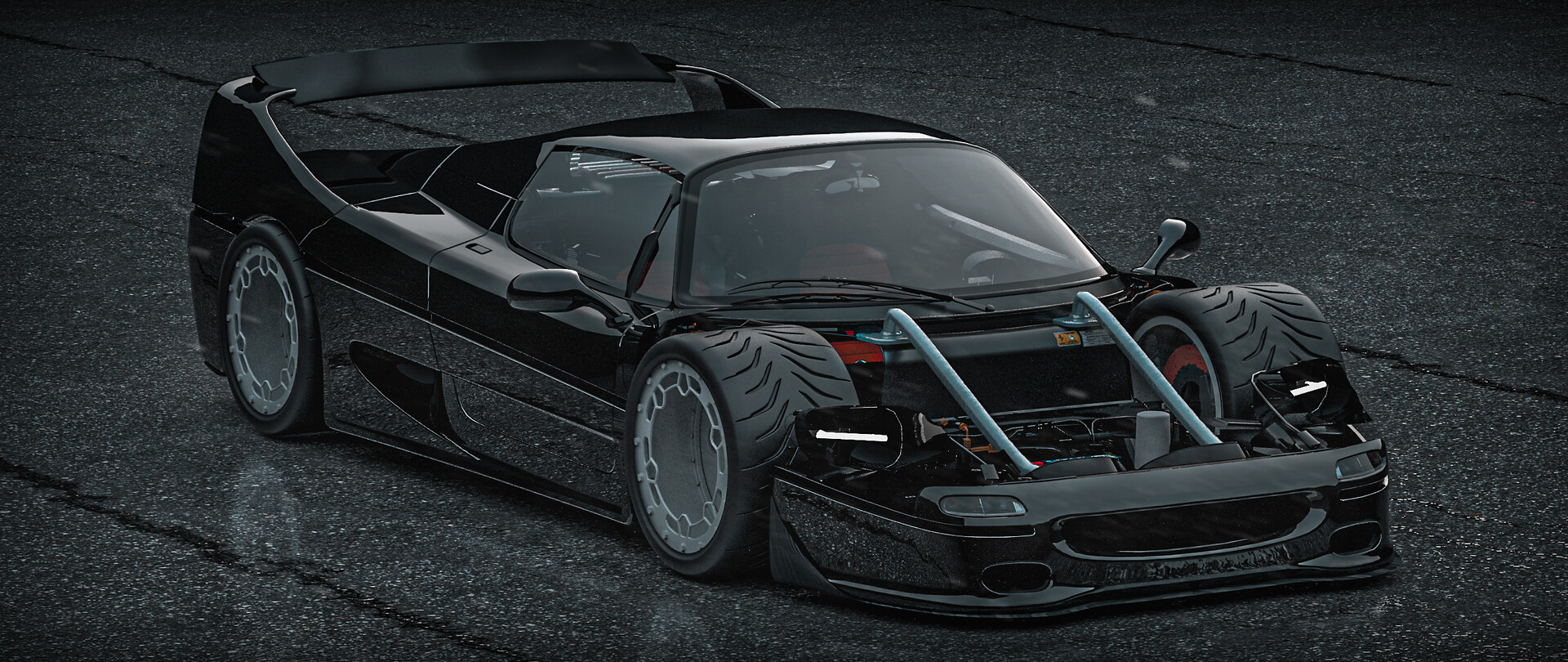 ArtStation - Ferrari F50 cyber concept