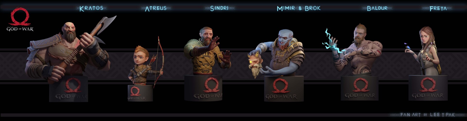 lee y.pak - God of War Kratos & Atreus----Fan arts