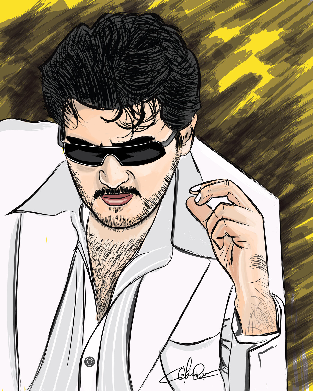 Gokul Ram G.V. - Illustration Art [Indian Actor Ajith Kumar]