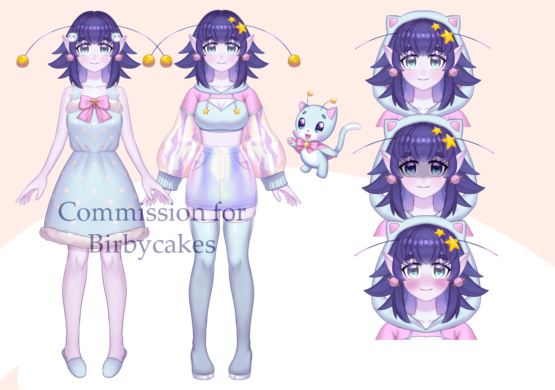 ArtStation - LIve2D model art commission: MilkyStarGalaxy