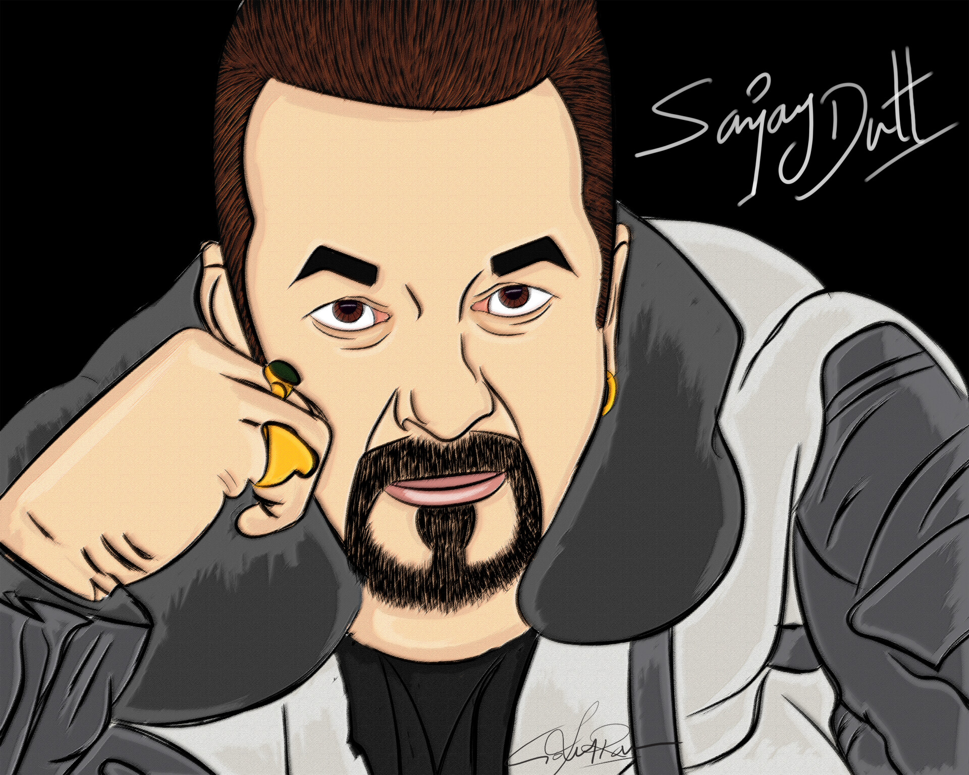 ArtStation - Illustration Art [Indian Actor Sanjay Dutt]