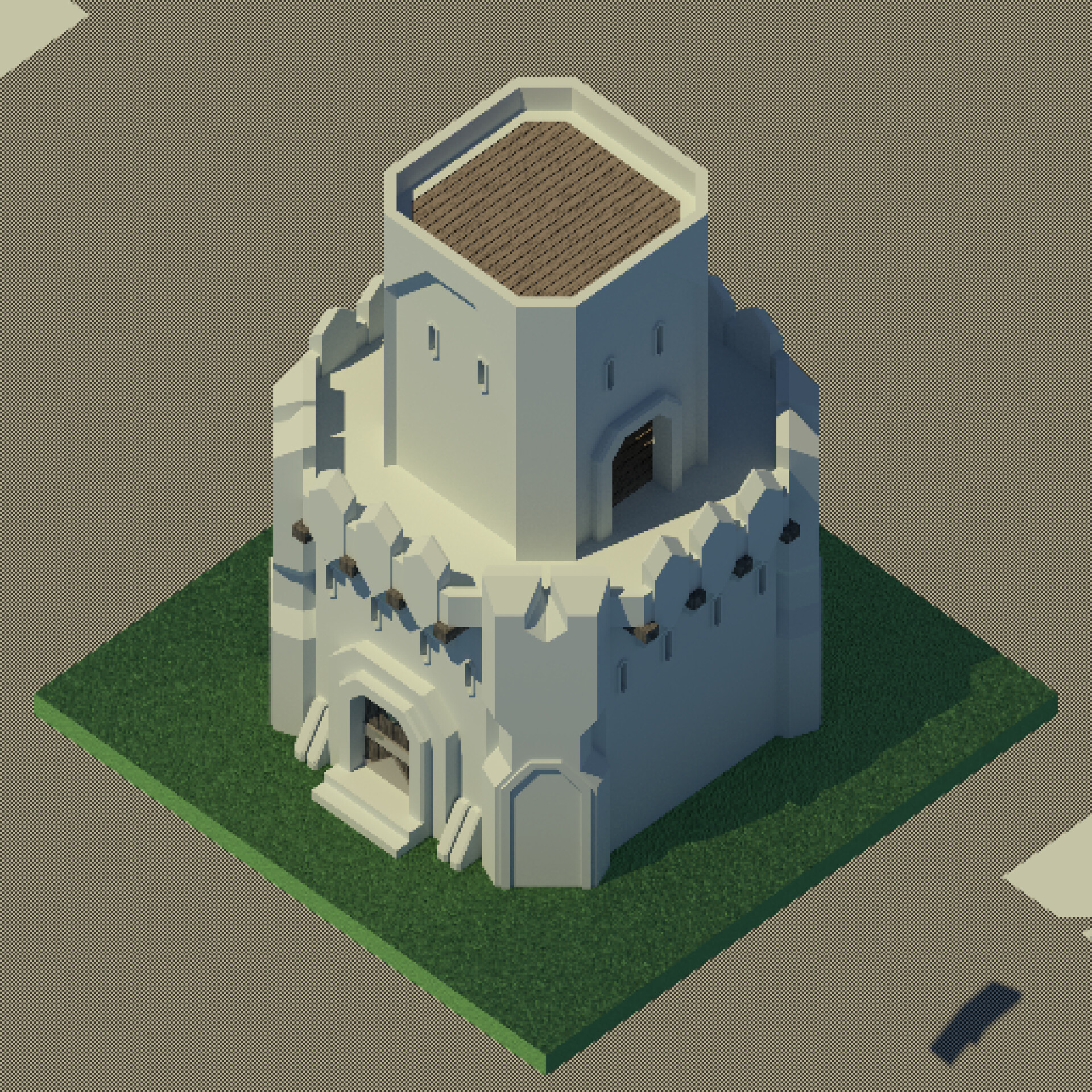 ArtStation - WIP - 2.5D Fortified Dwarven Tower