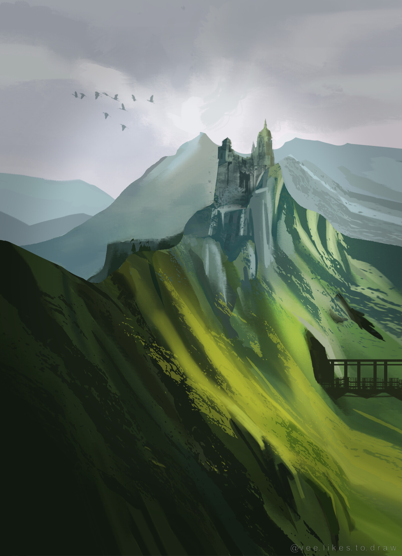 ArtStation - Mountain practice 2