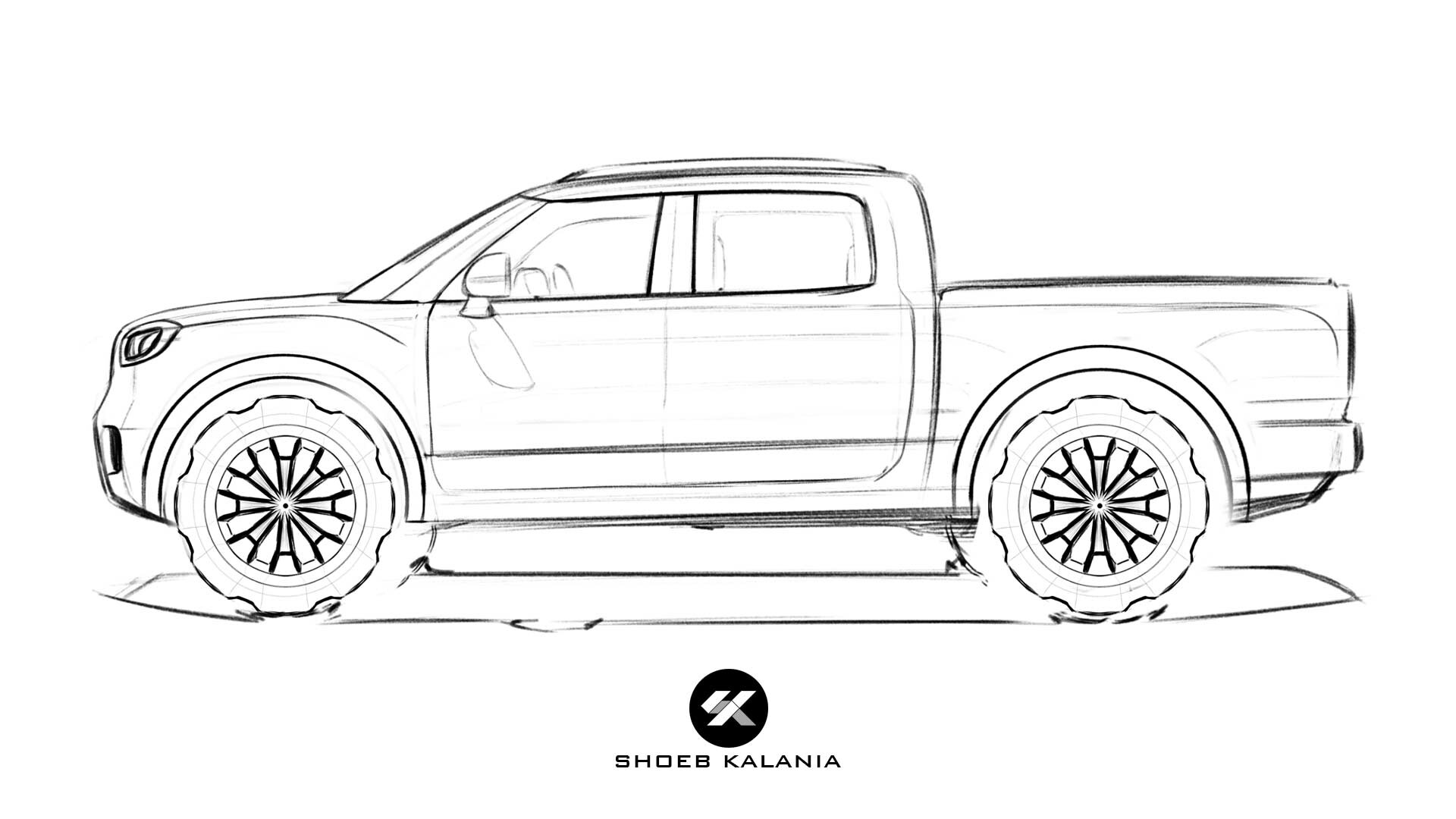 Pick Up Truck Sketch