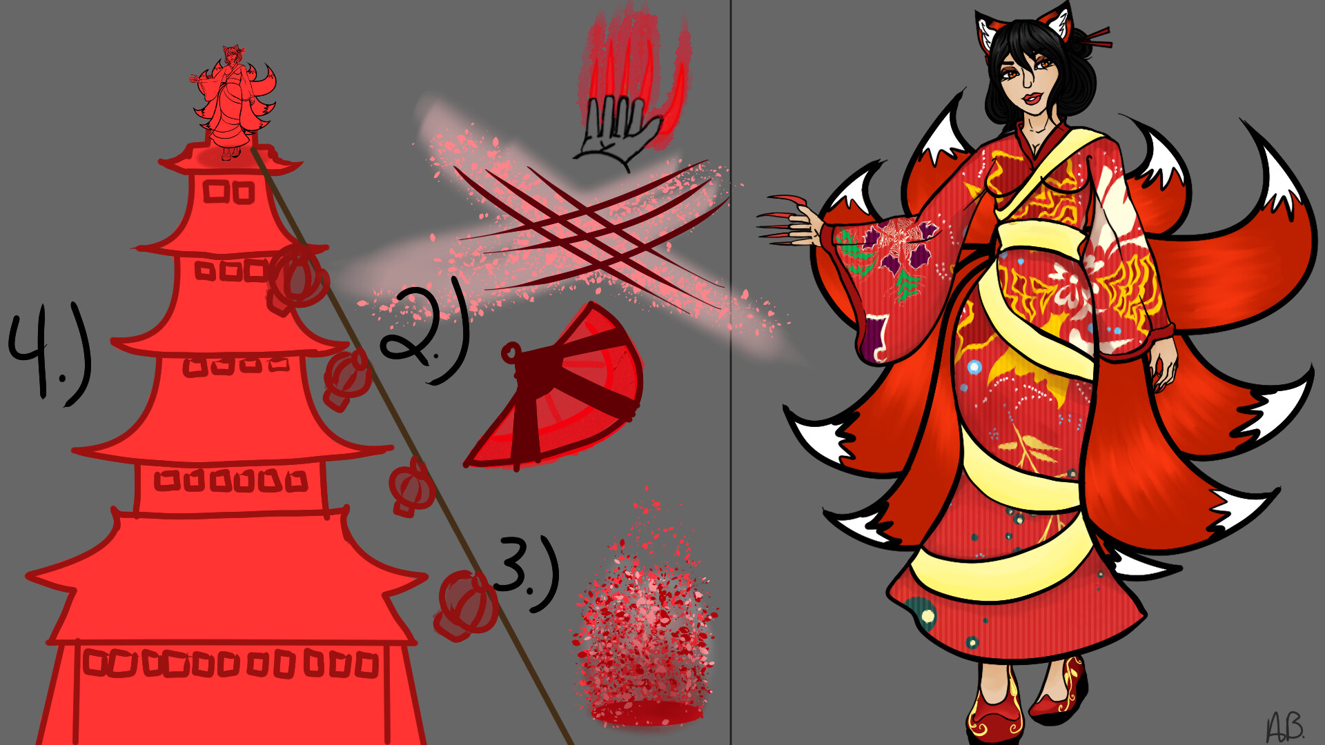 ArtStation - Huli Jing Skin Concept