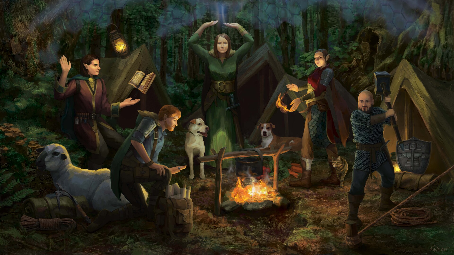 ArtStation - Setting up the camp