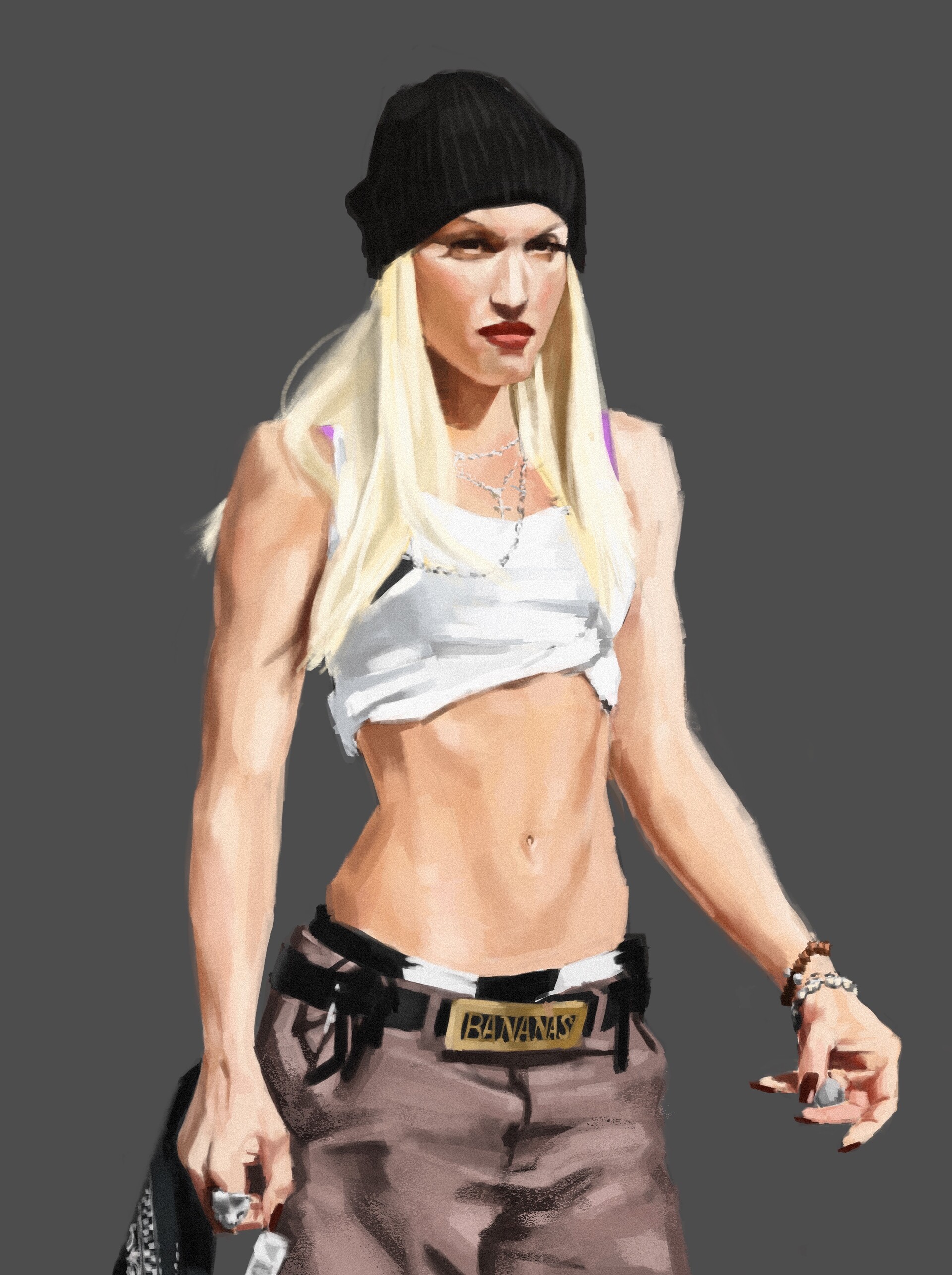 ArtStation - Gwen Stefani painting excercise