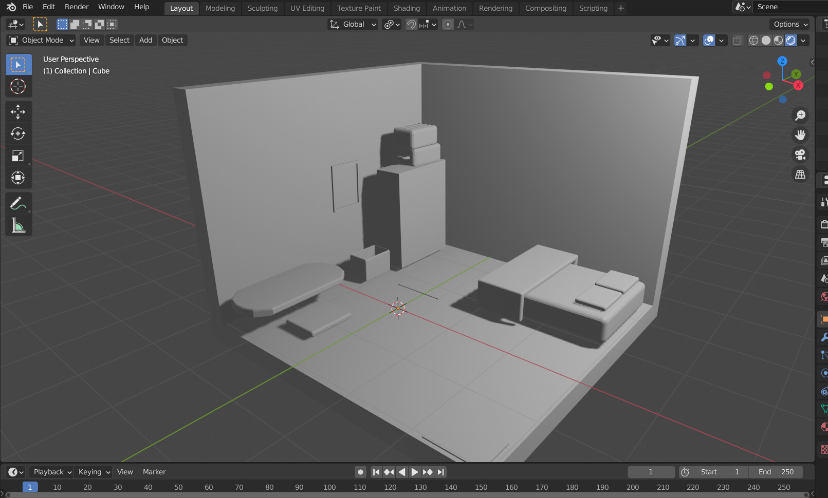ArtStation - Low Poly Room