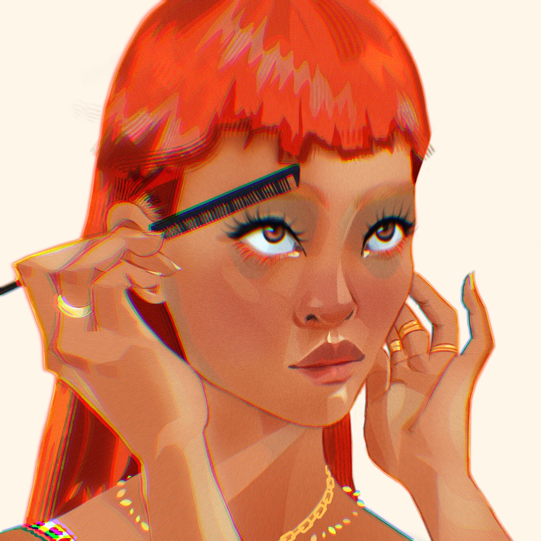 ArtStation - When you cut your bangs too short 🙄